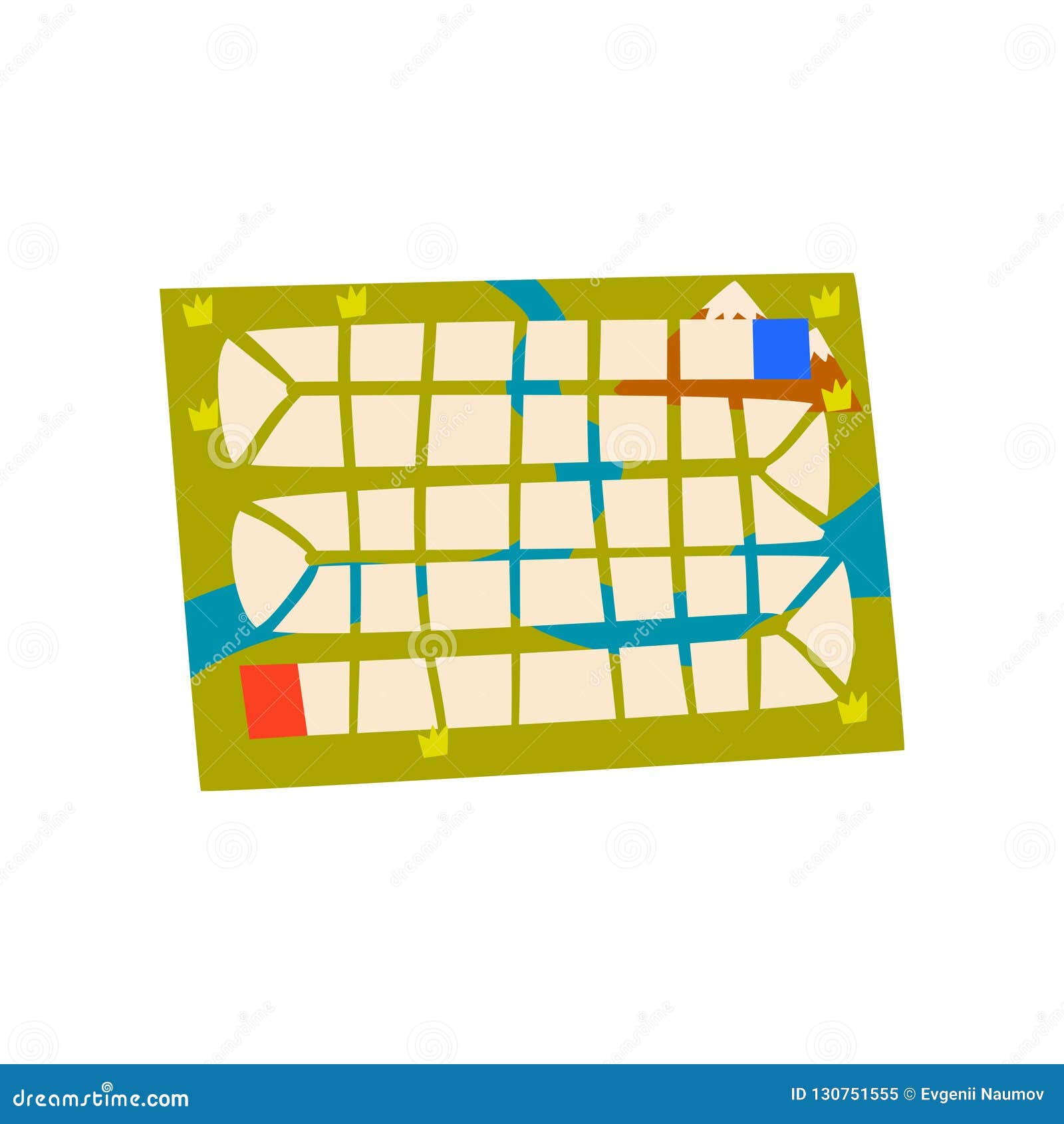 Board Game Map Vector Illustration on a White Background Stock Vector ...