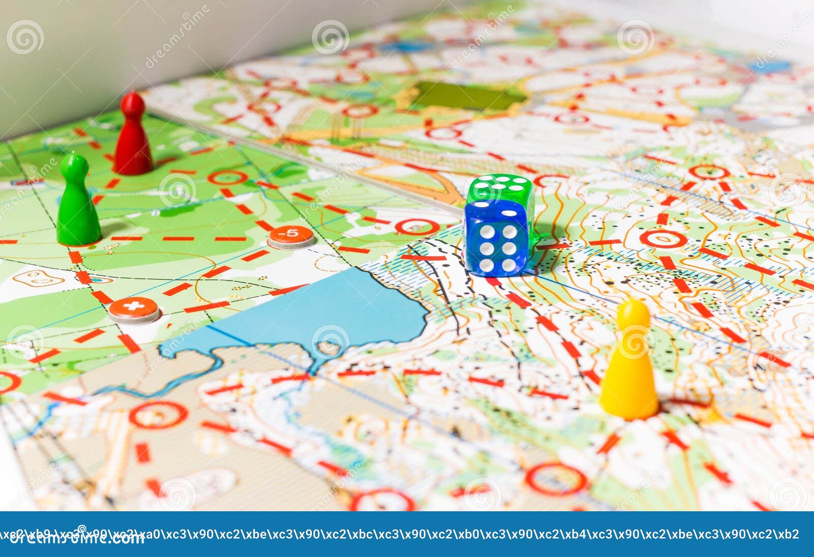 Board Game Orienteering with Cubes and Map Stock Image - Image of orienteering, discovery: 250359513