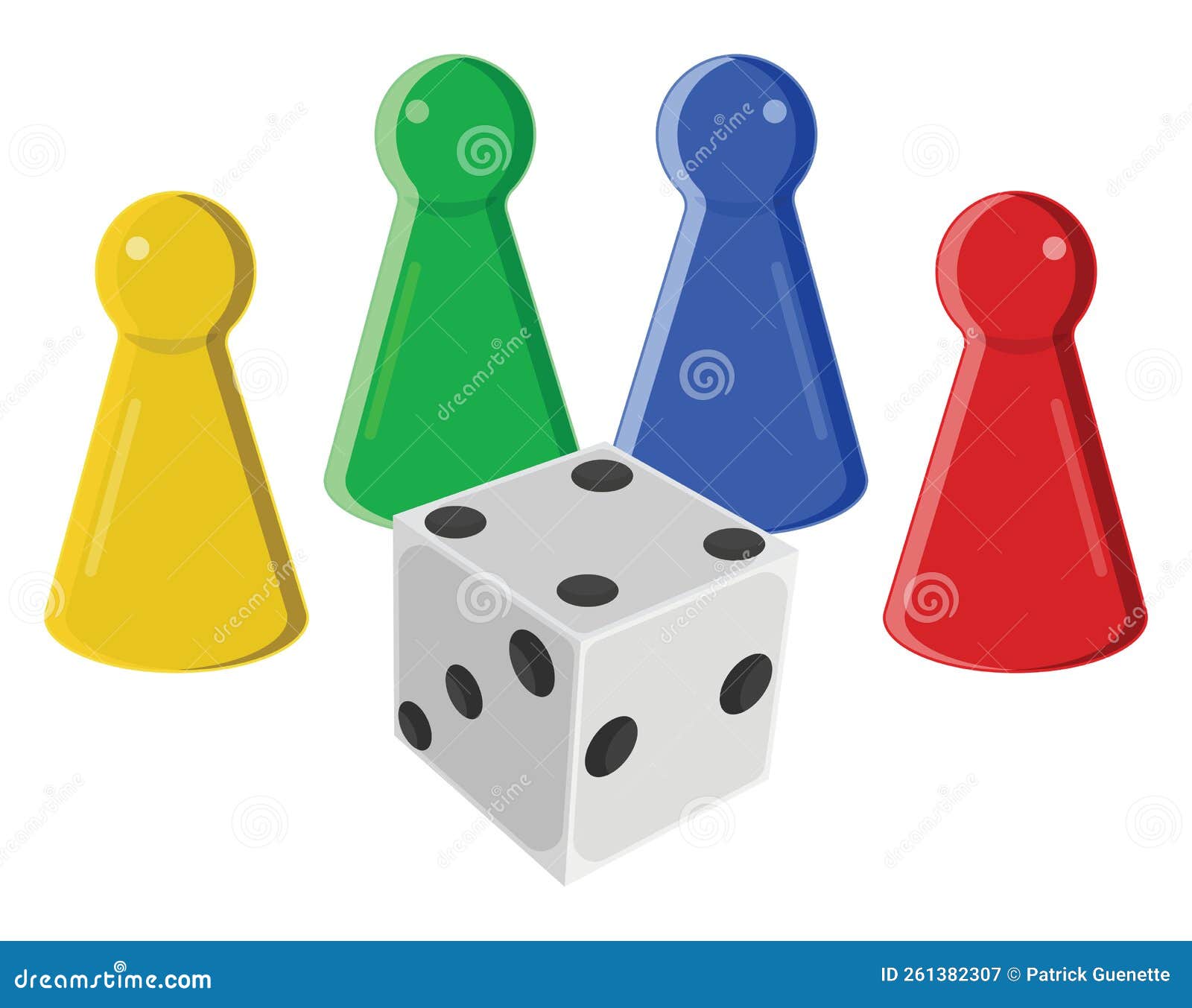 Board game pieces, icon stock vector. Illustration of white - 261382307