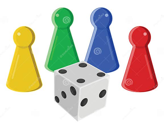 Board game pieces, icon stock vector. Illustration of white - 261382307