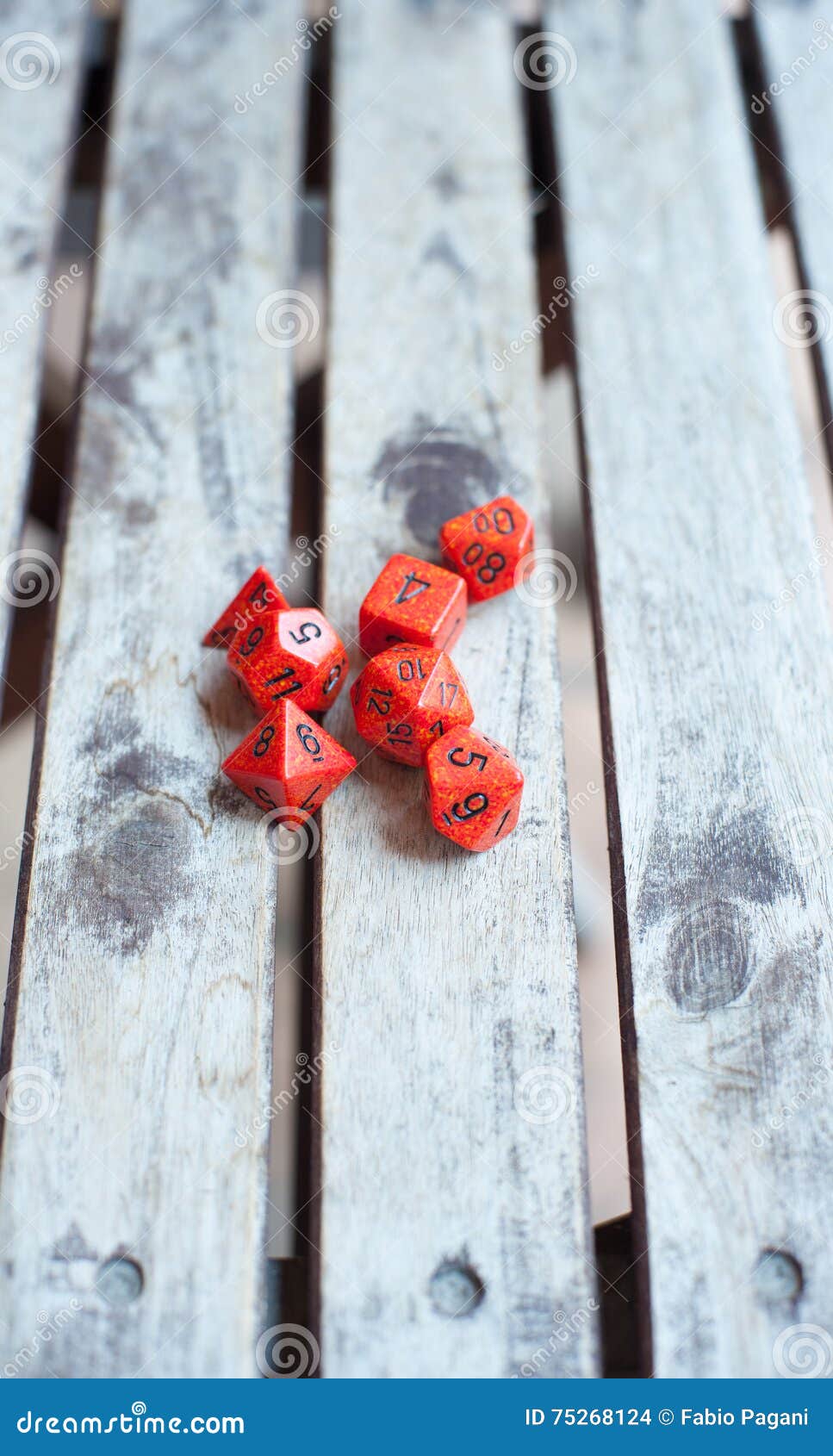 Board Game Red Dice on Wooden Table Stock Photo - Image of risk, threat ...