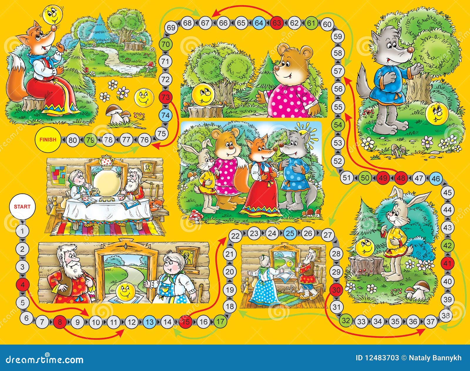 Board game â€œRoly-Polyâ€ stock illustration. Illustration of leisure ...