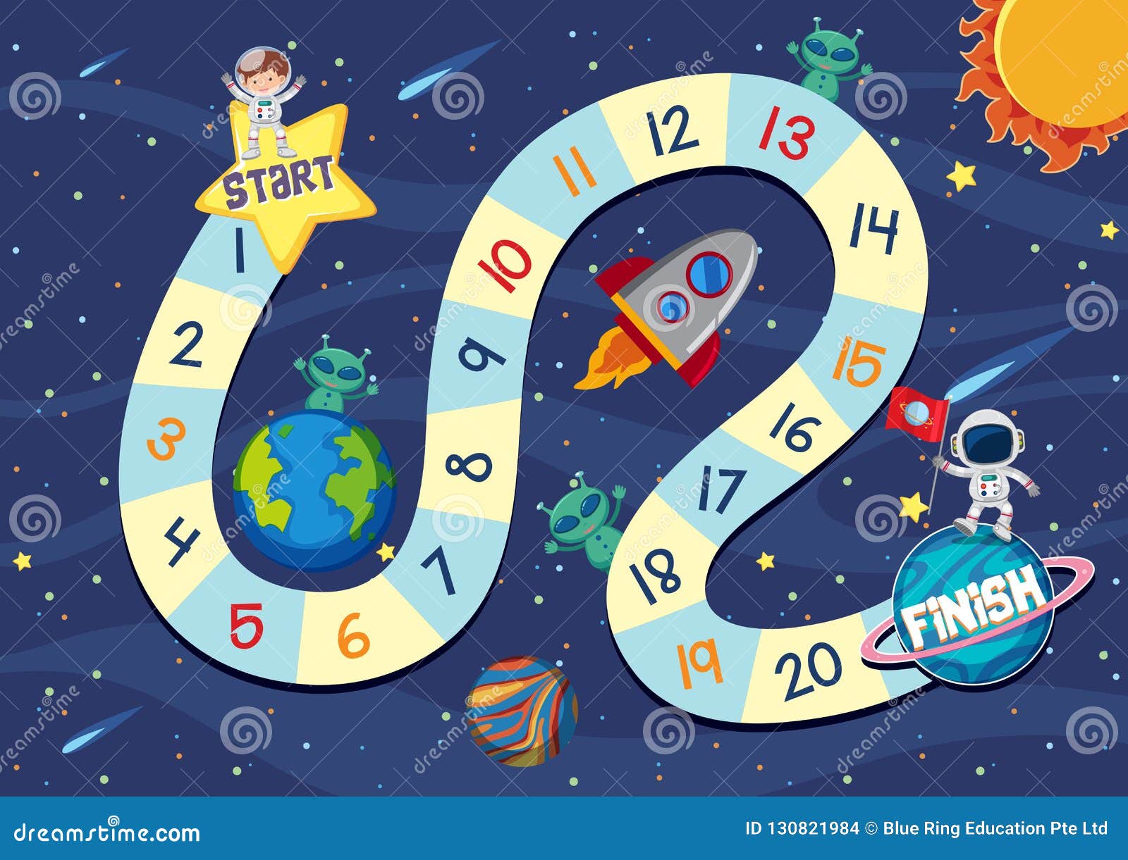 Board game space scene stock vector. Illustration of decoration - 130821984