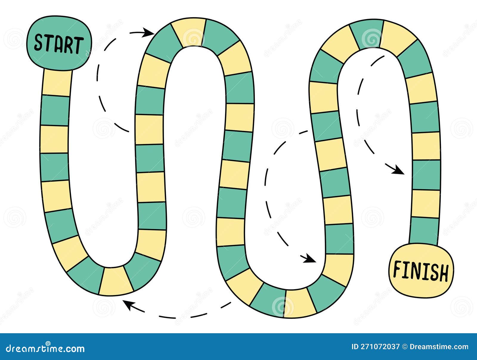 Board Game Template. Blank Dark and Light Board Game Isolated on White ...