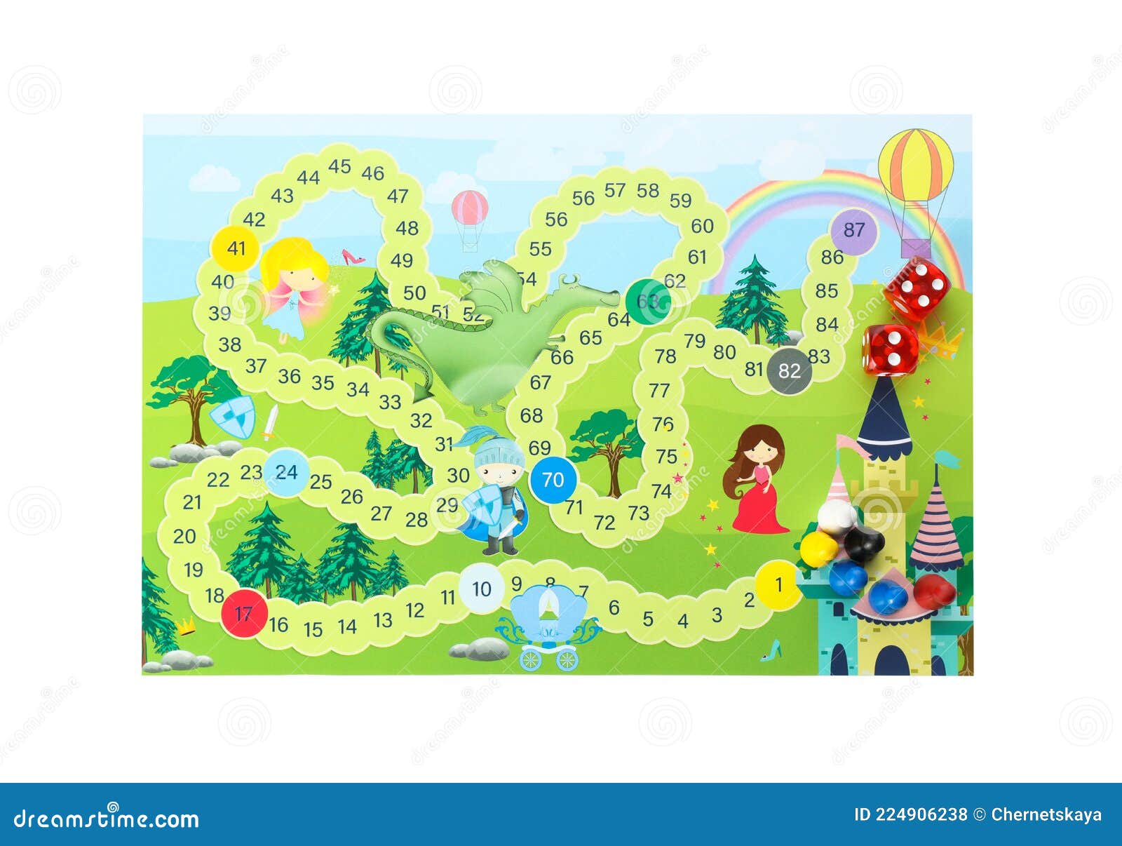 Board Game on White, Top View Stock Photo - Image of competition ...