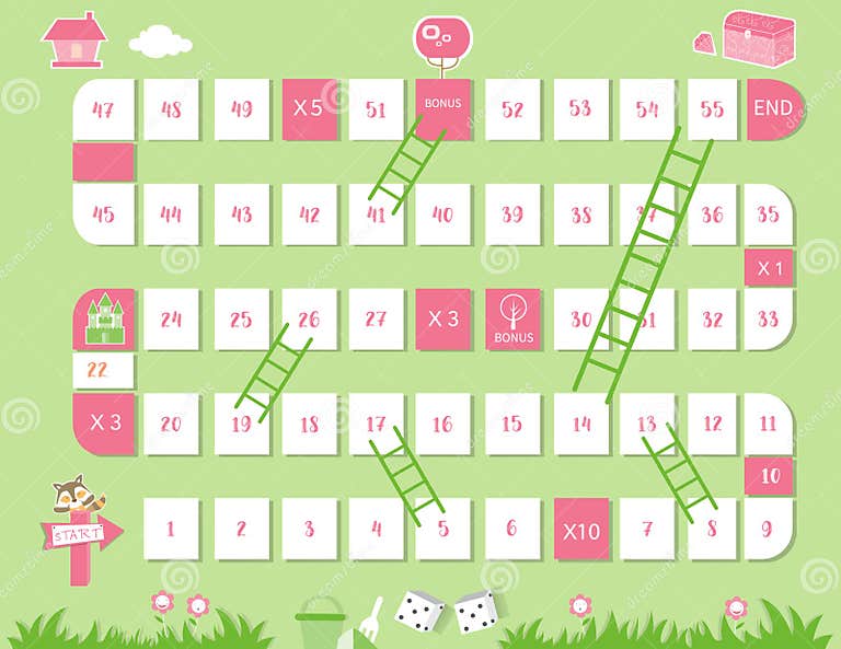 Board Games, Ladders Game, Vector Illustrations Stock Vector ...