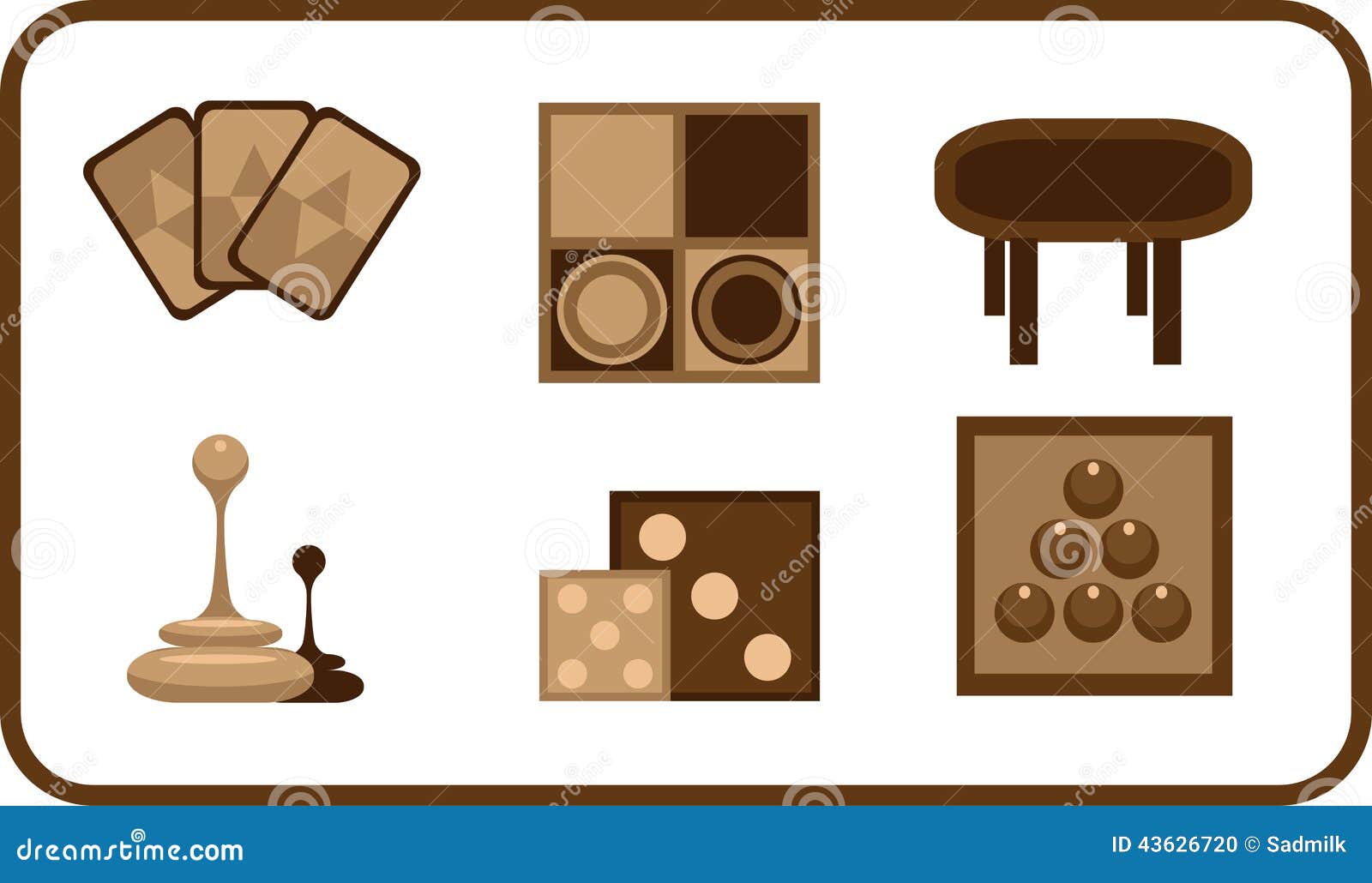 Board games stylized icons stock vector. Illustration of icons - 43626720