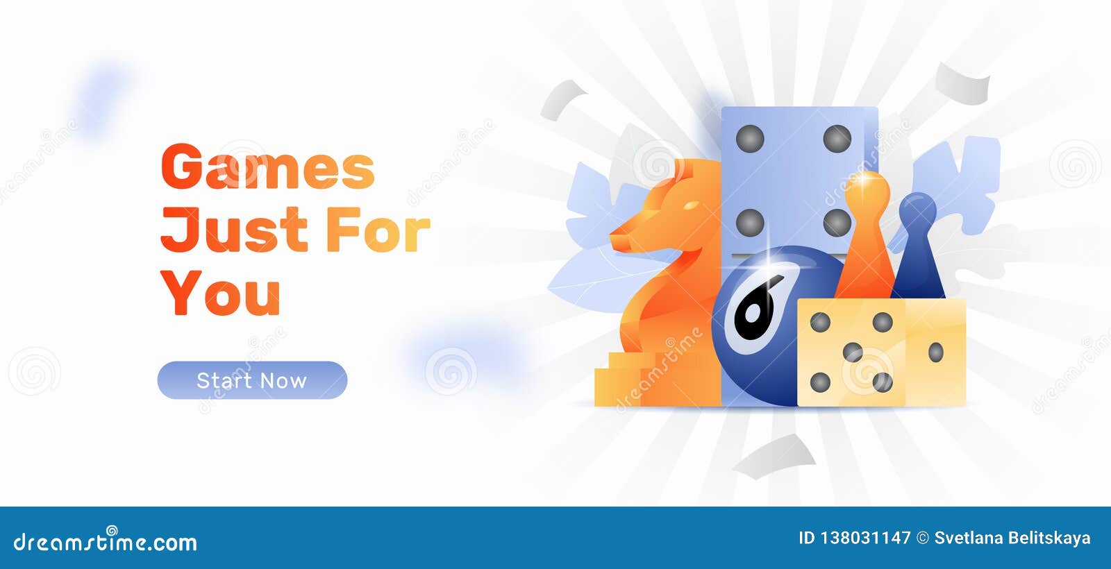 Board Gaming Web Banner stock vector. Illustration of modern - 138031147