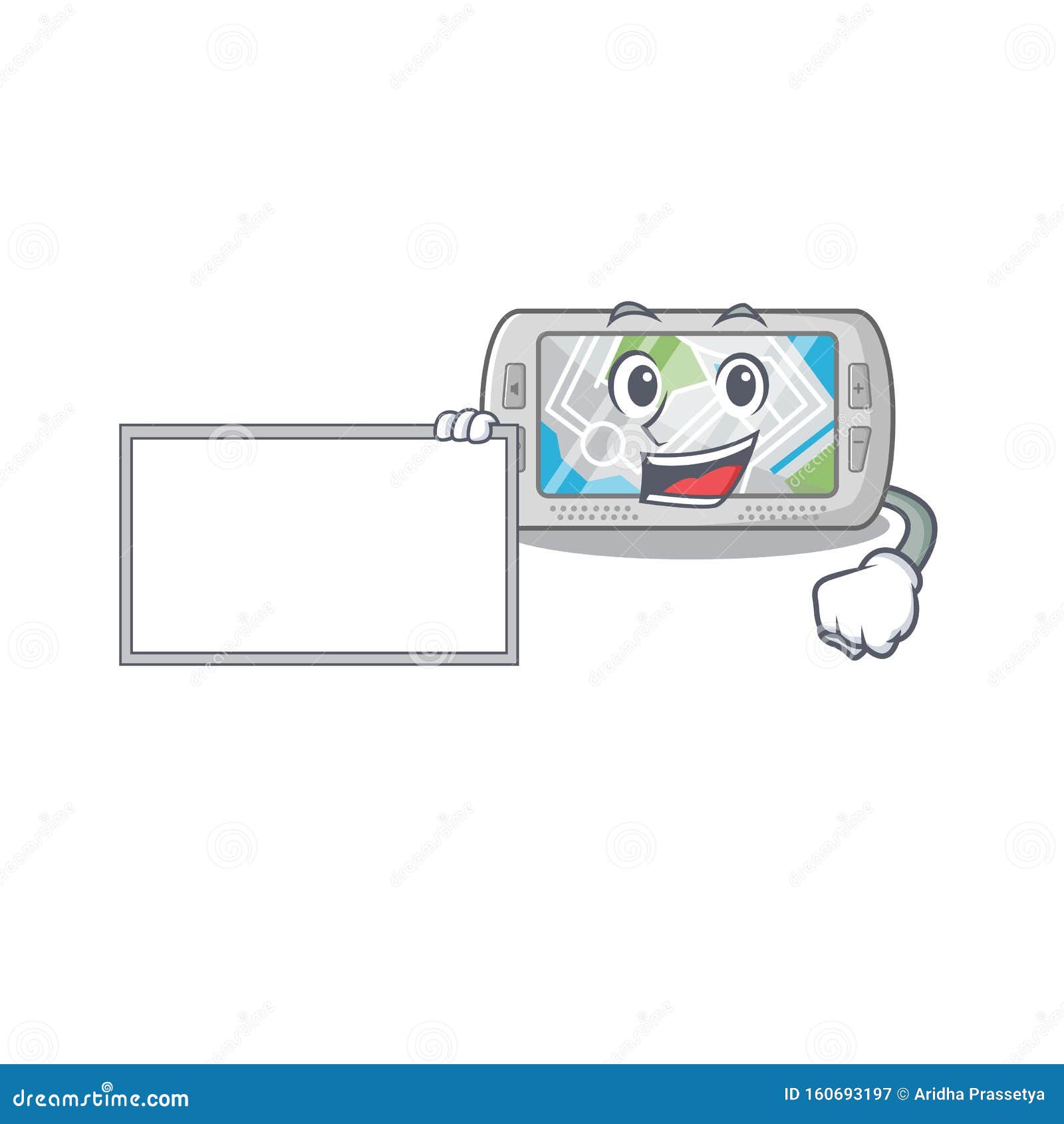 With Board Global Positioning System in the Cartoon Stock Vector ...