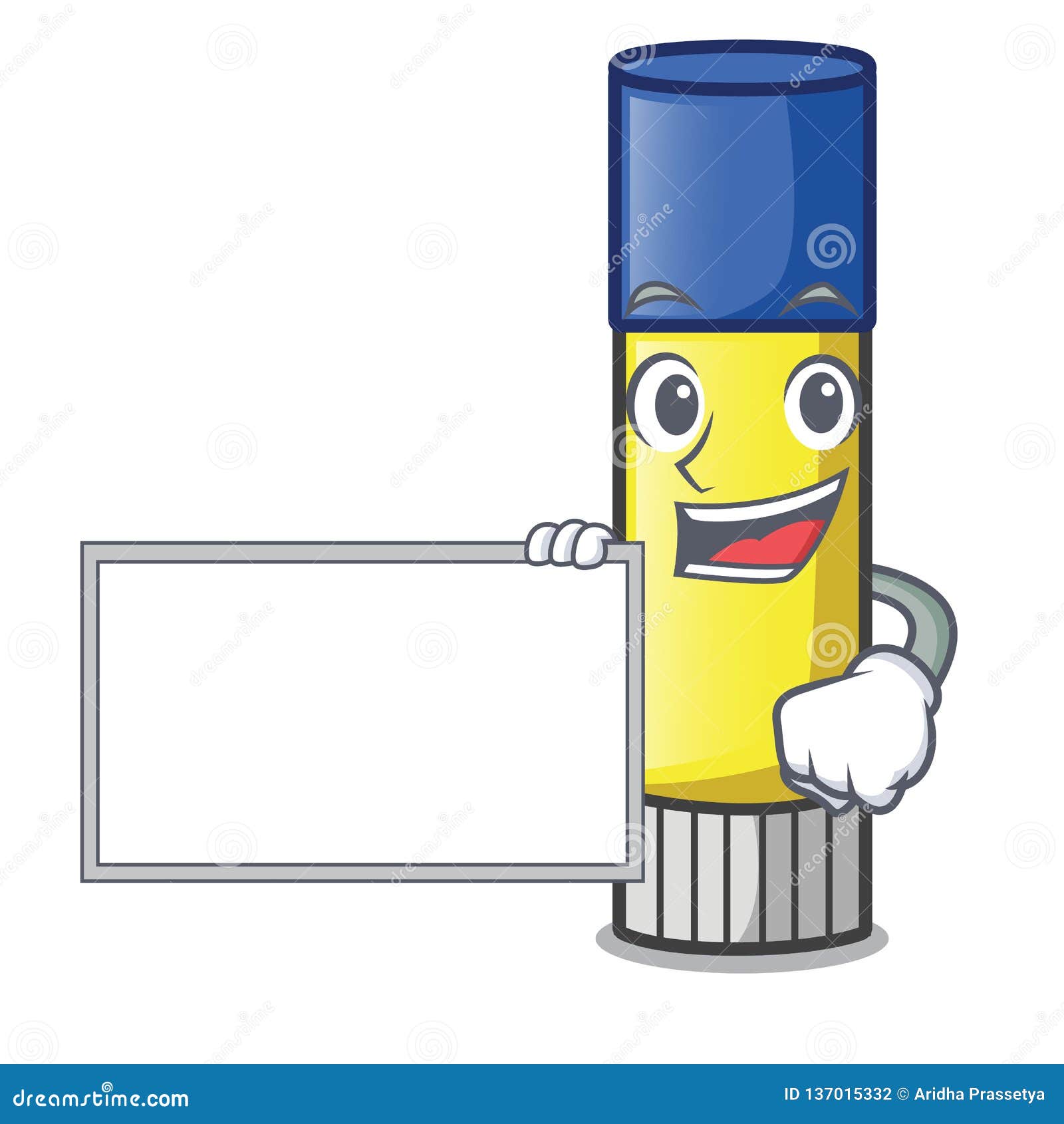 With Board Glue Stick in the Cartoon Shape Stock Vector - Illustration ...