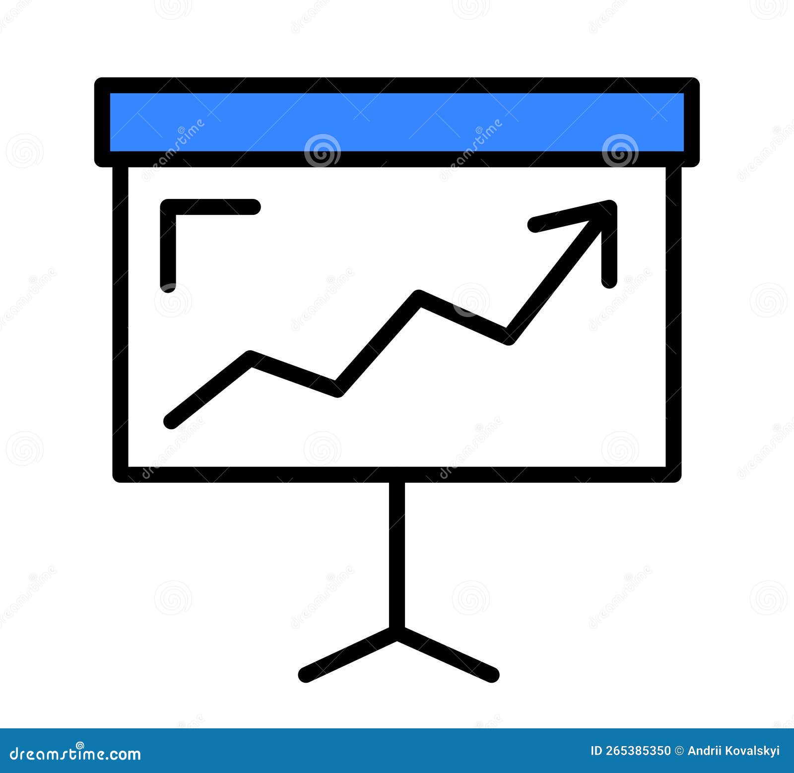 Board with Graph Icon Concept Stock Illustration - Illustration of ...