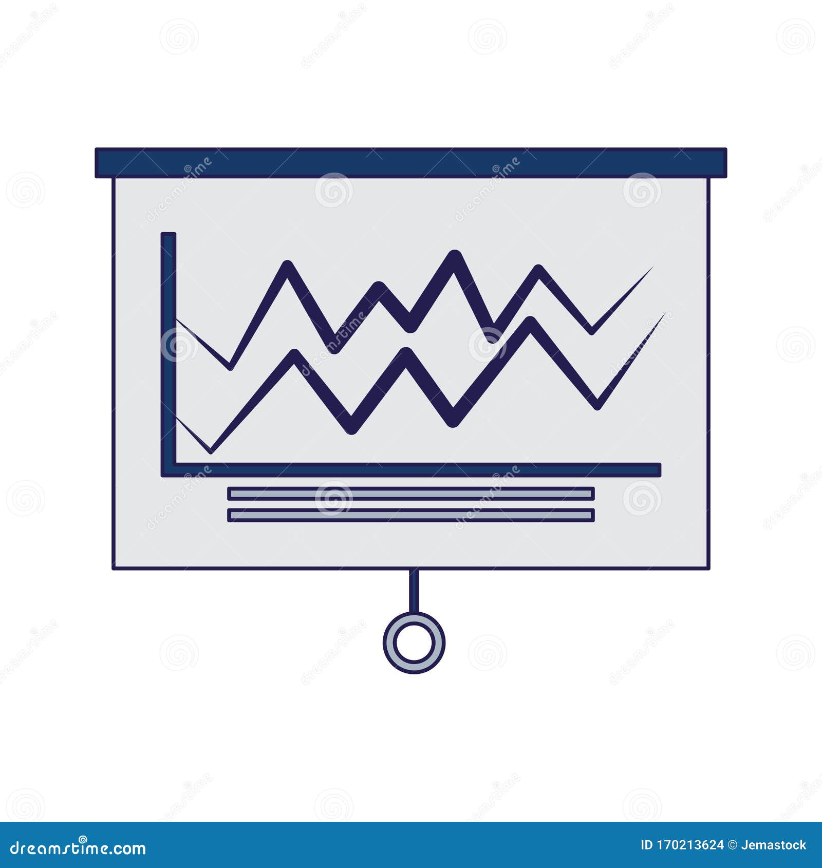 Board with Graphic Chart Icon Stock Vector - Illustration of diagram ...