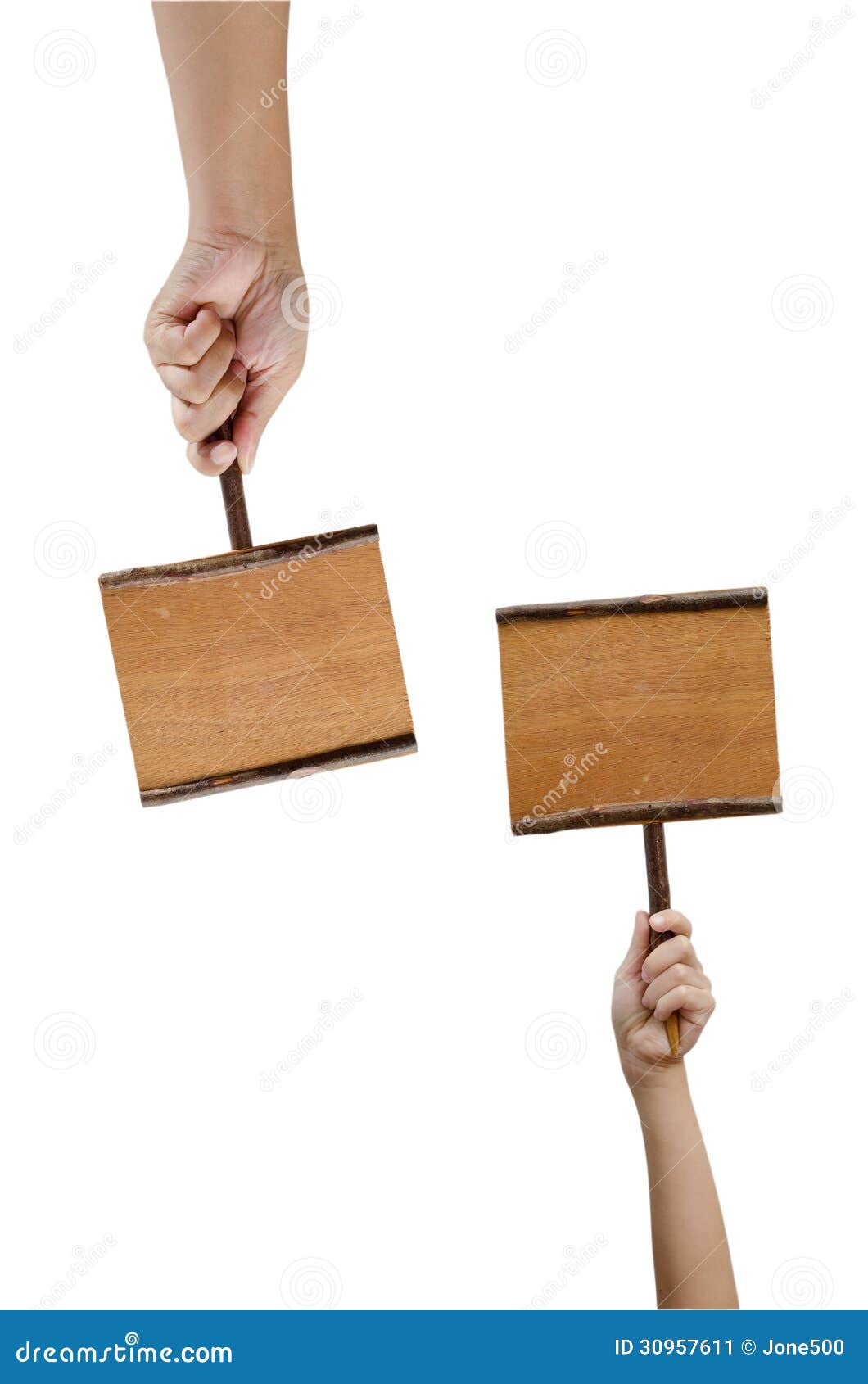 Board in hand stock image. Image of showing, advertisement - 30957611