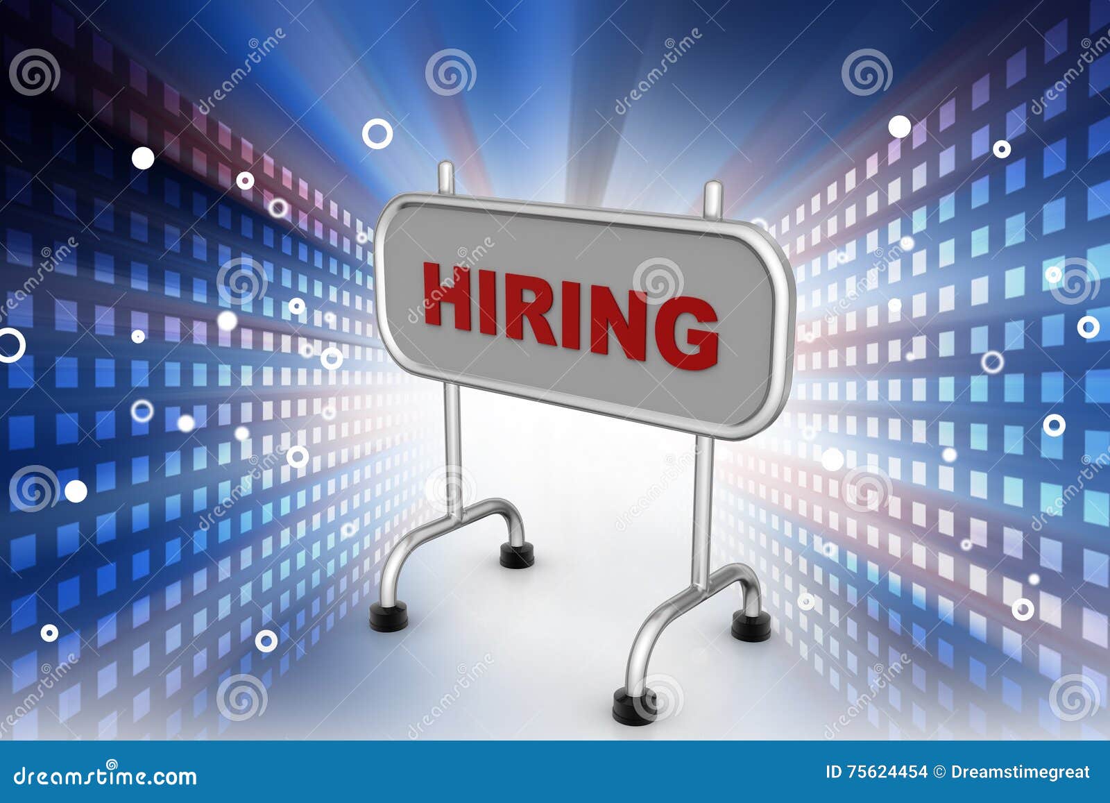 Board for hiring stock illustration. Illustration of market - 75624454