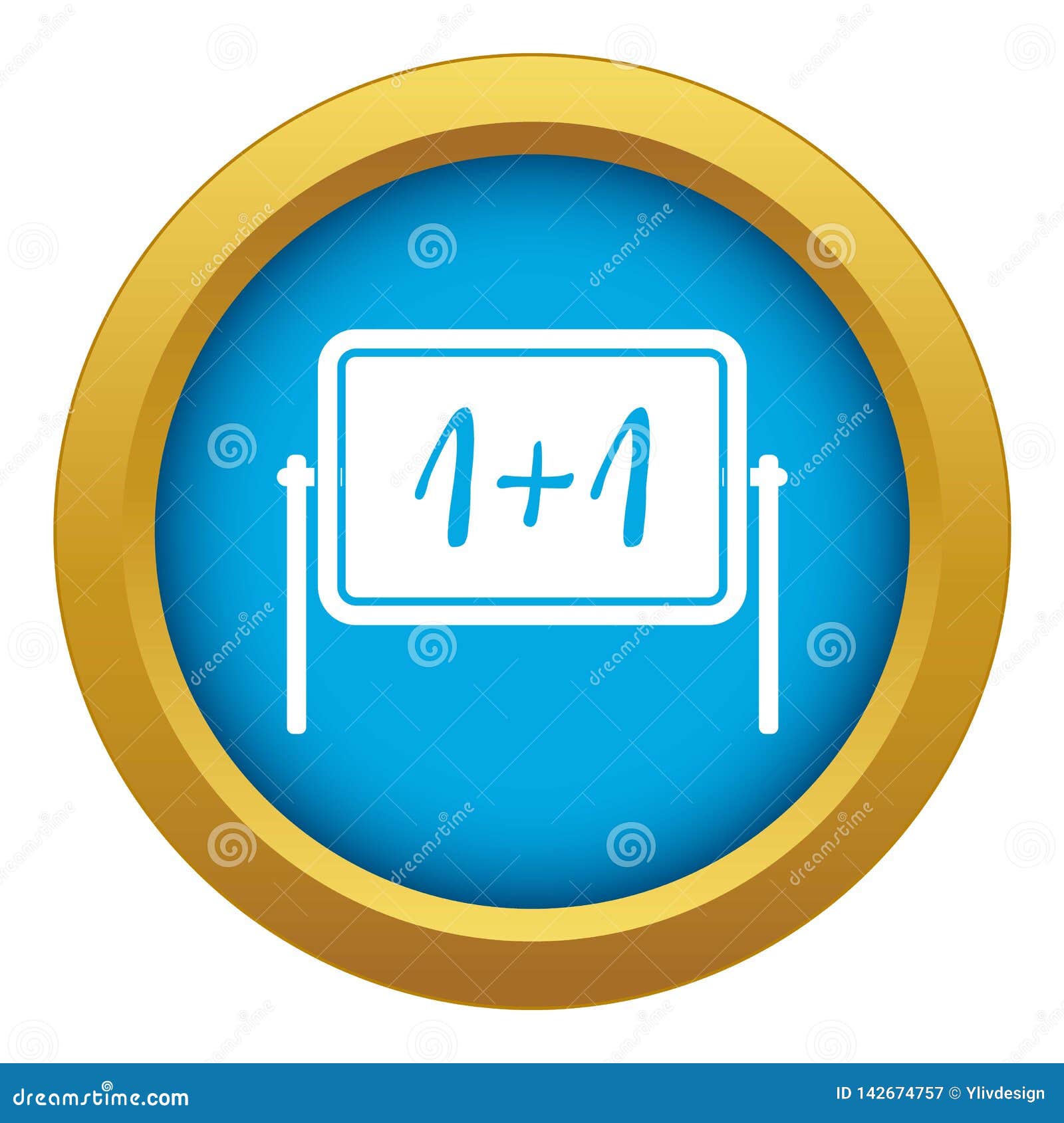 Board Icon Blue Vector Isolated Stock Vector - Illustration of school ...