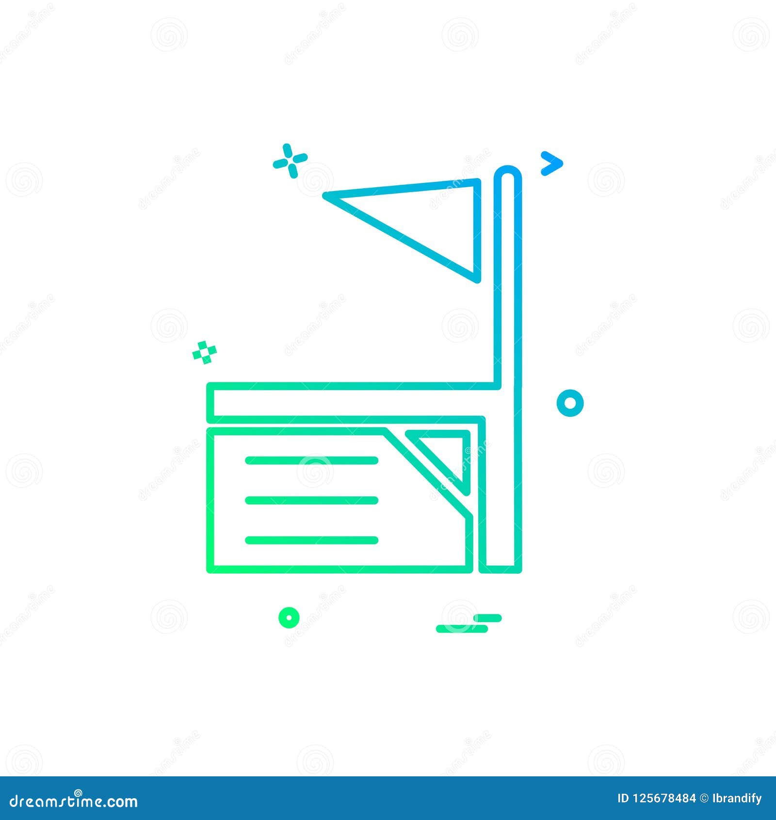 Board icon design vector stock vector. Illustration of blank - 125678484