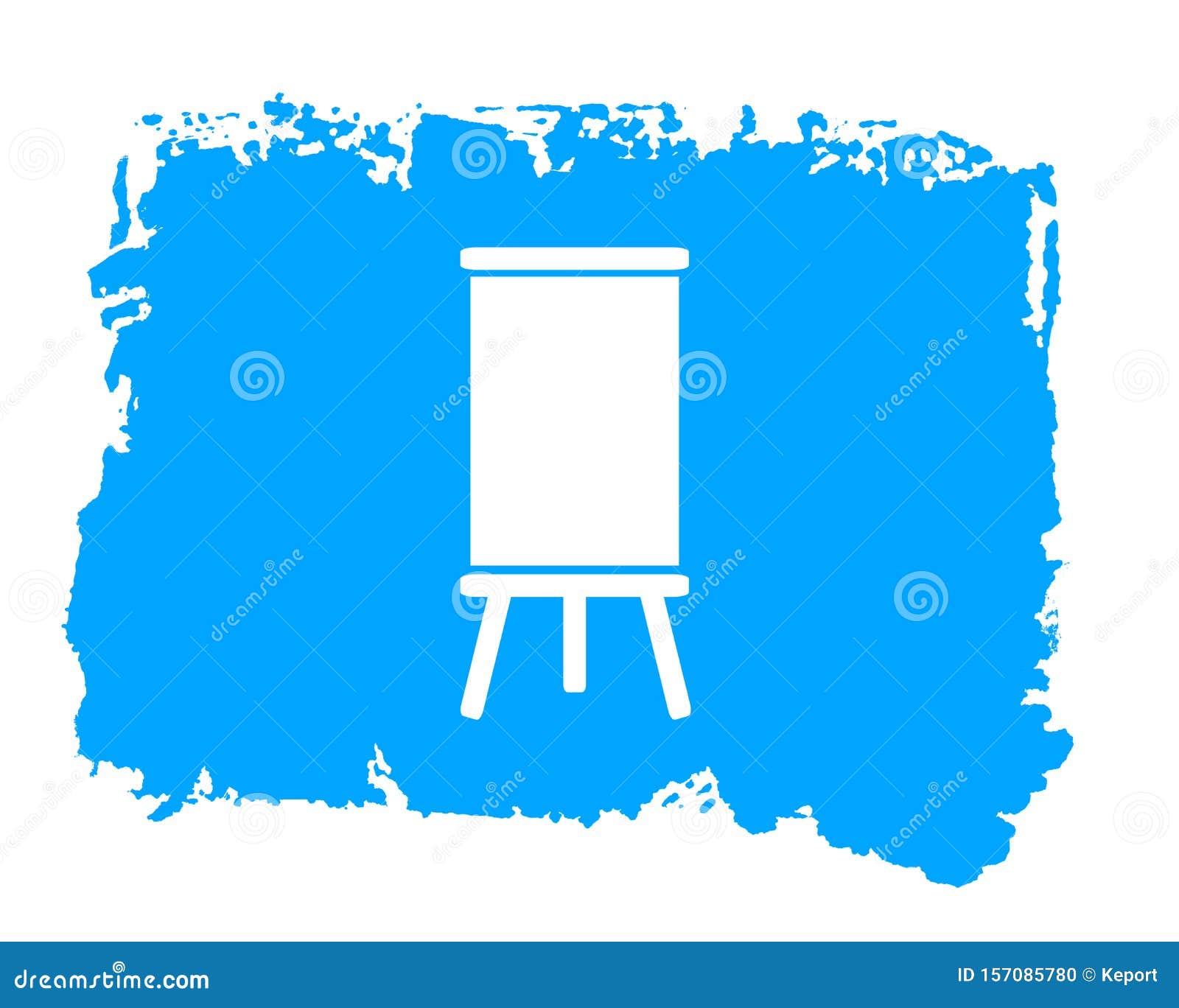 Painted Blue Grunge Texture with White Board Icon Stock Illustration ...