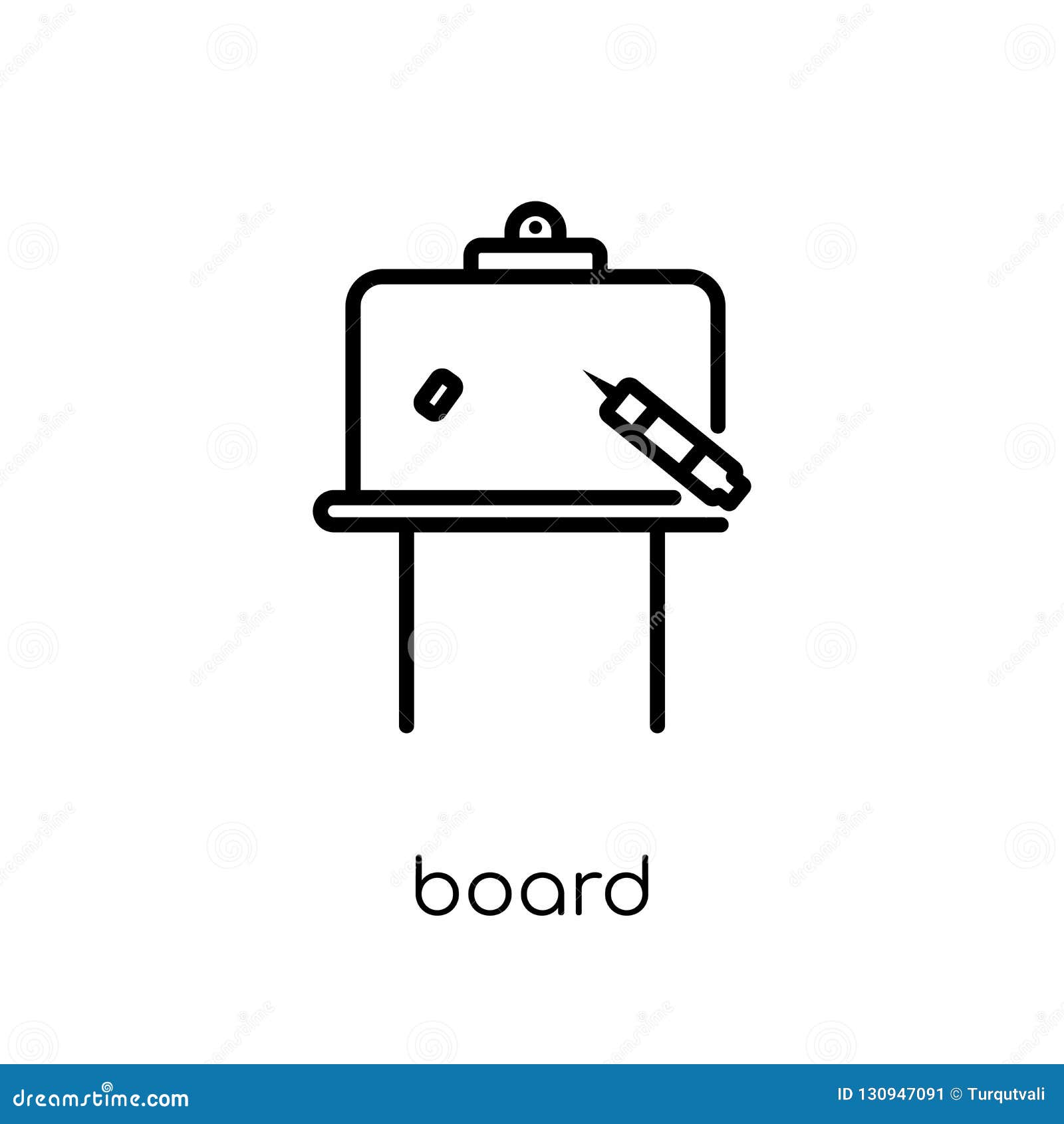 Board Icon. Trendy Modern Flat Linear Vector Board Icon on White Stock ...