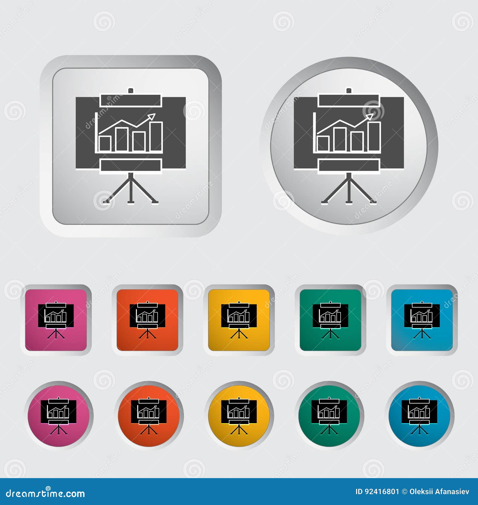 Board icon. stock vector. Illustration of ideas, isolated - 92416801