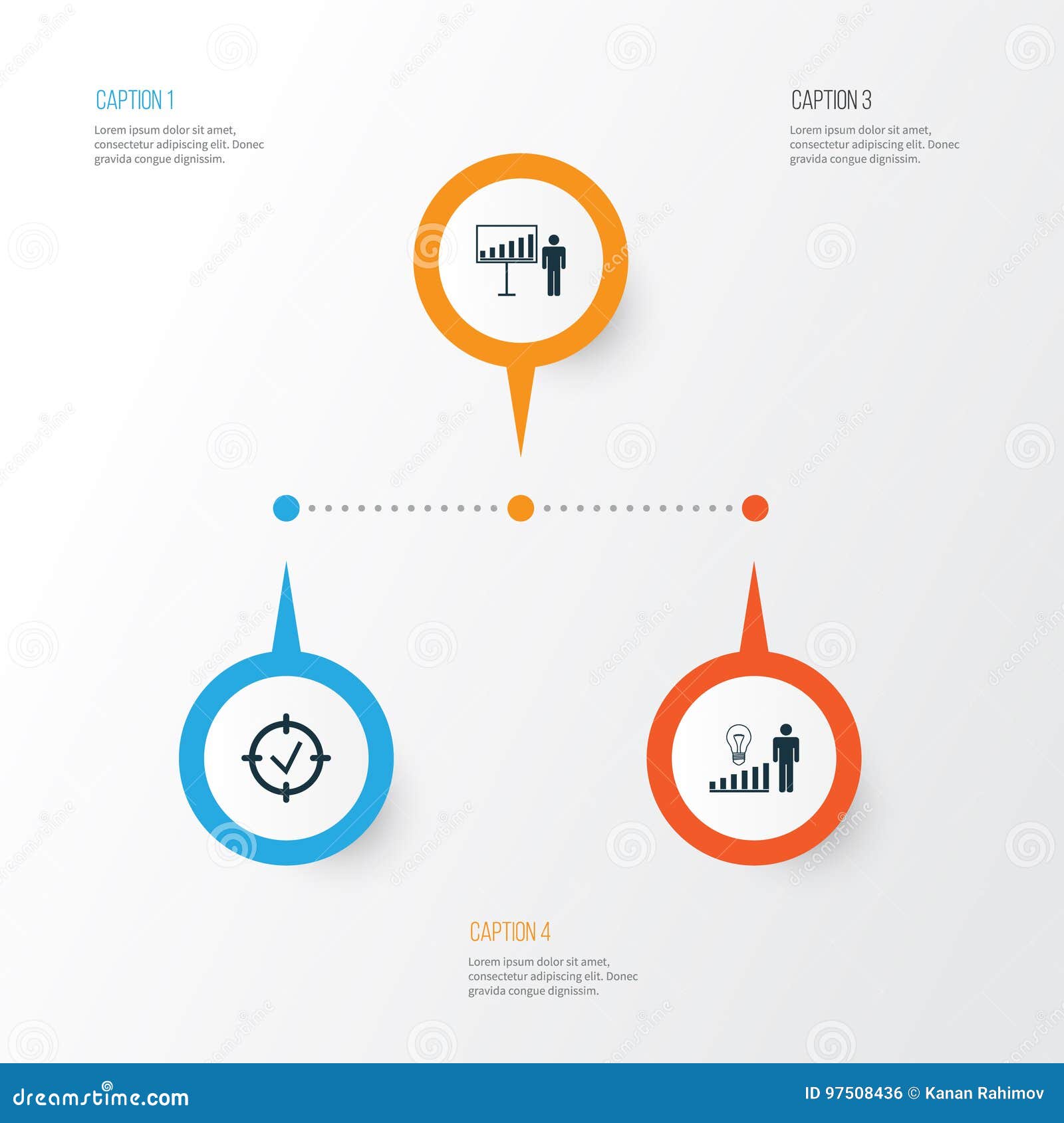 Board Icons Set. Collection of Approved Target, Project Presentation ...