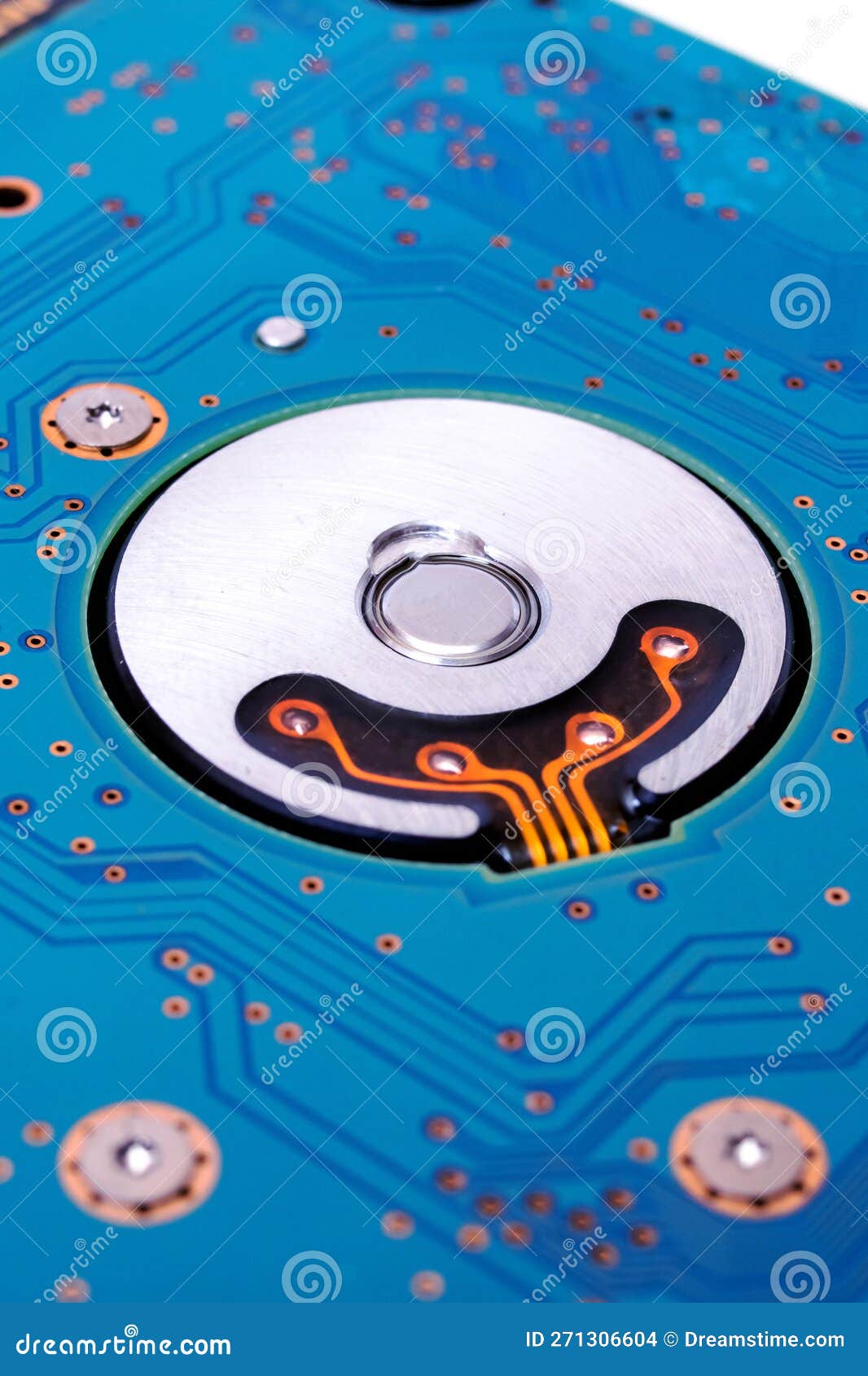 Board Inside a Computer Hard Drive Closeup Stock Photo - Image of ...