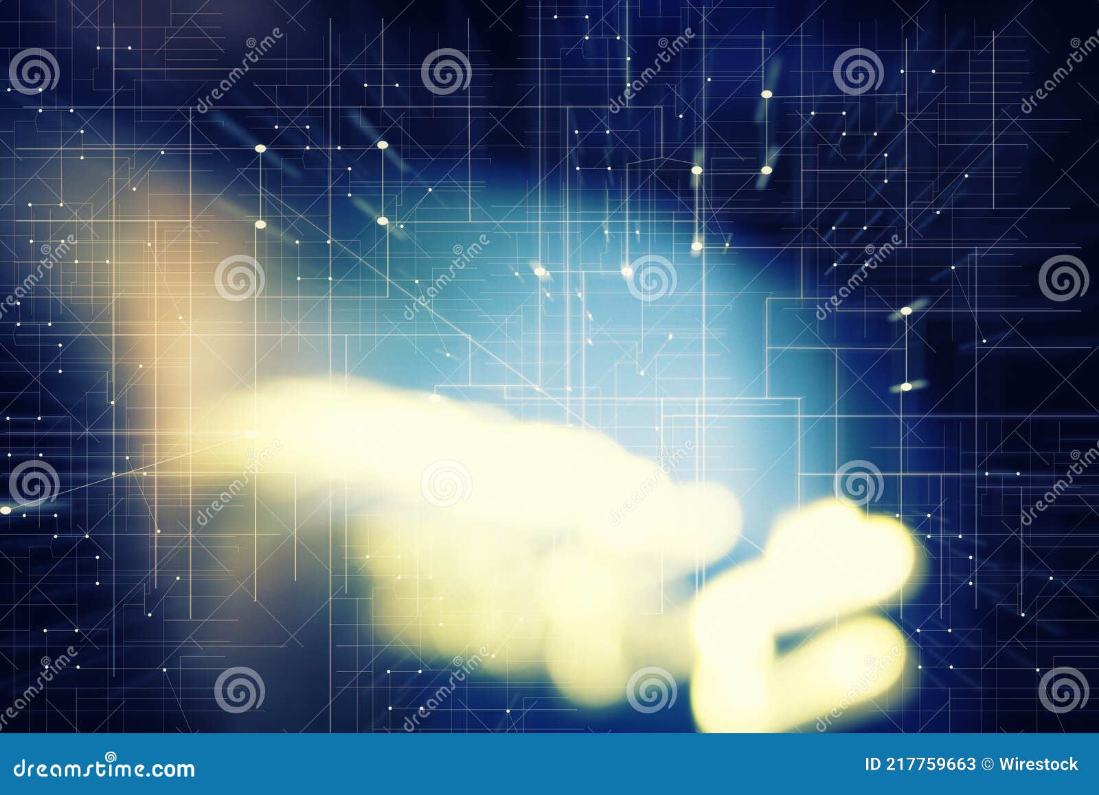 Board Layout As a Background with Light Effects Stock Illustration ...