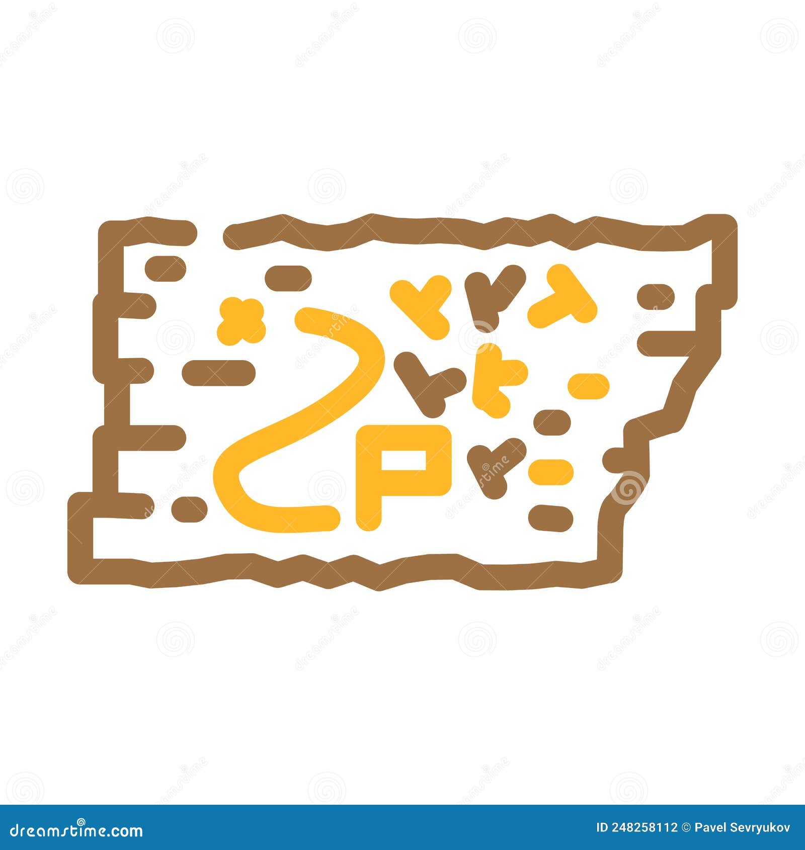 Board with Map Color Icon Vector Illustration Stock Vector ...