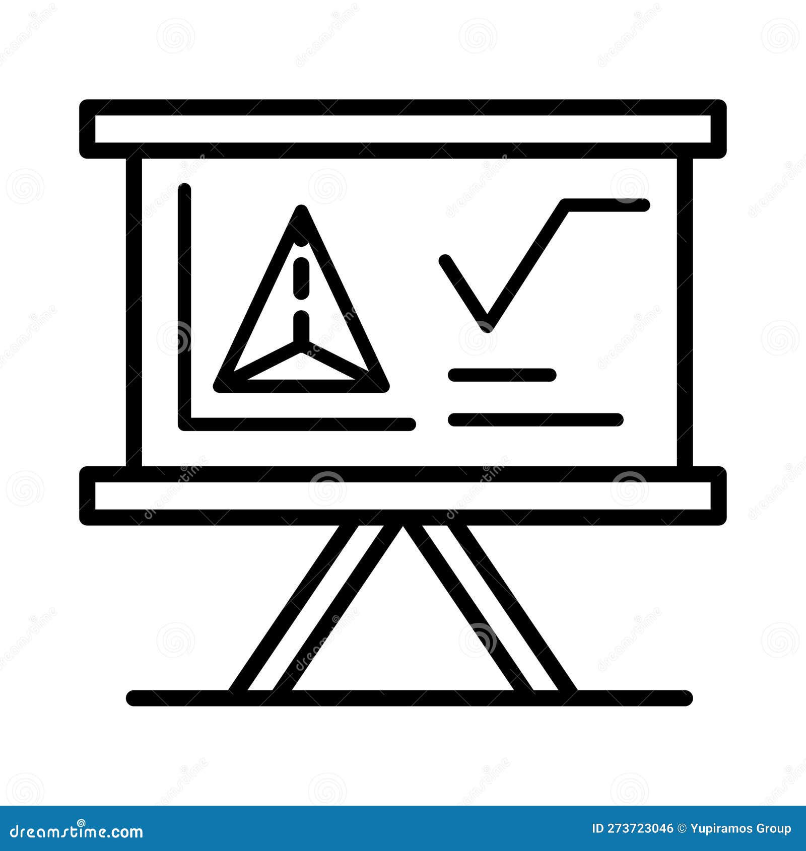 Board and math figure stock vector. Illustration of school - 273723046