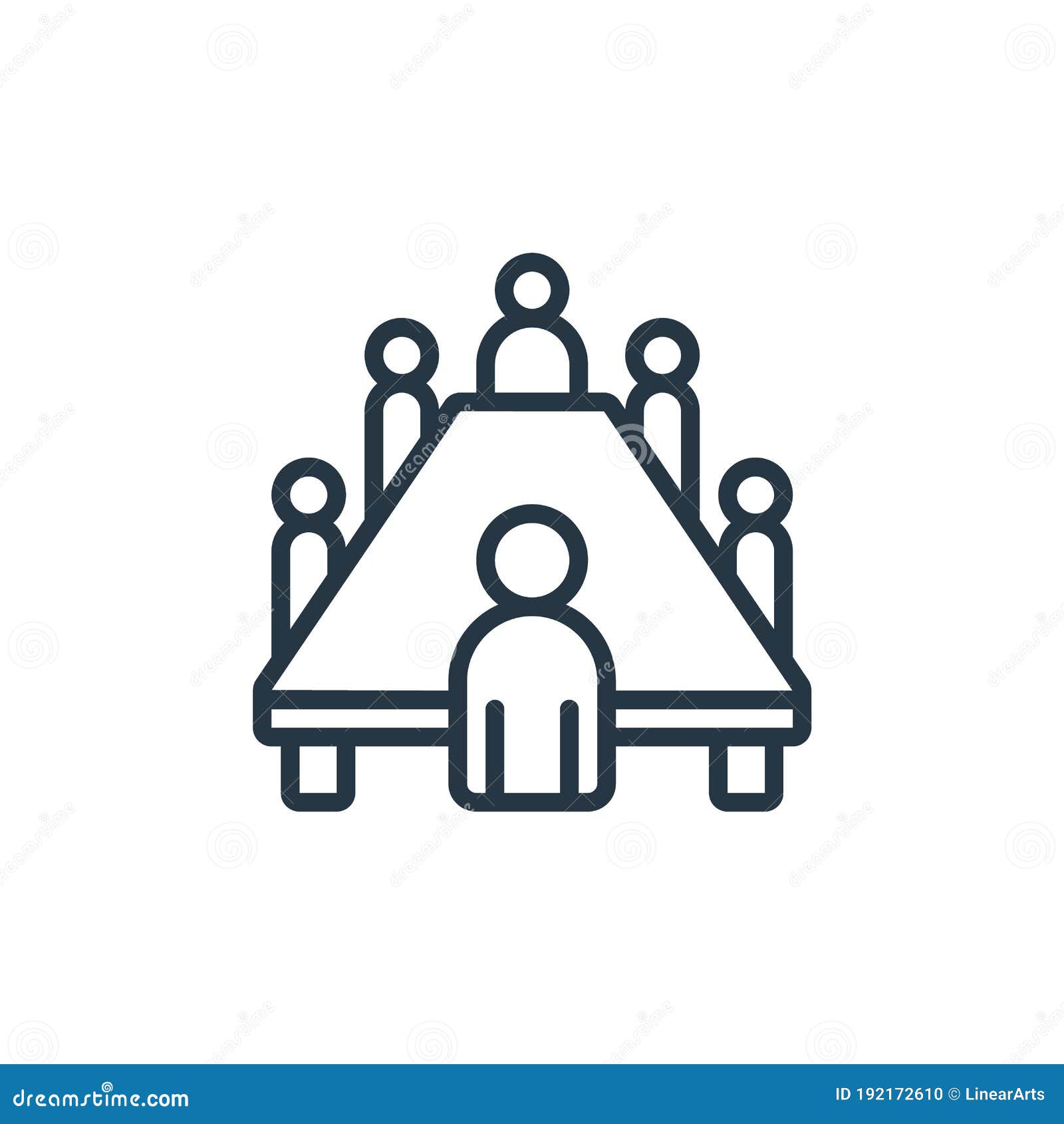 Board Meeting Icon Vector from Event Management Concept. Thin Line ...