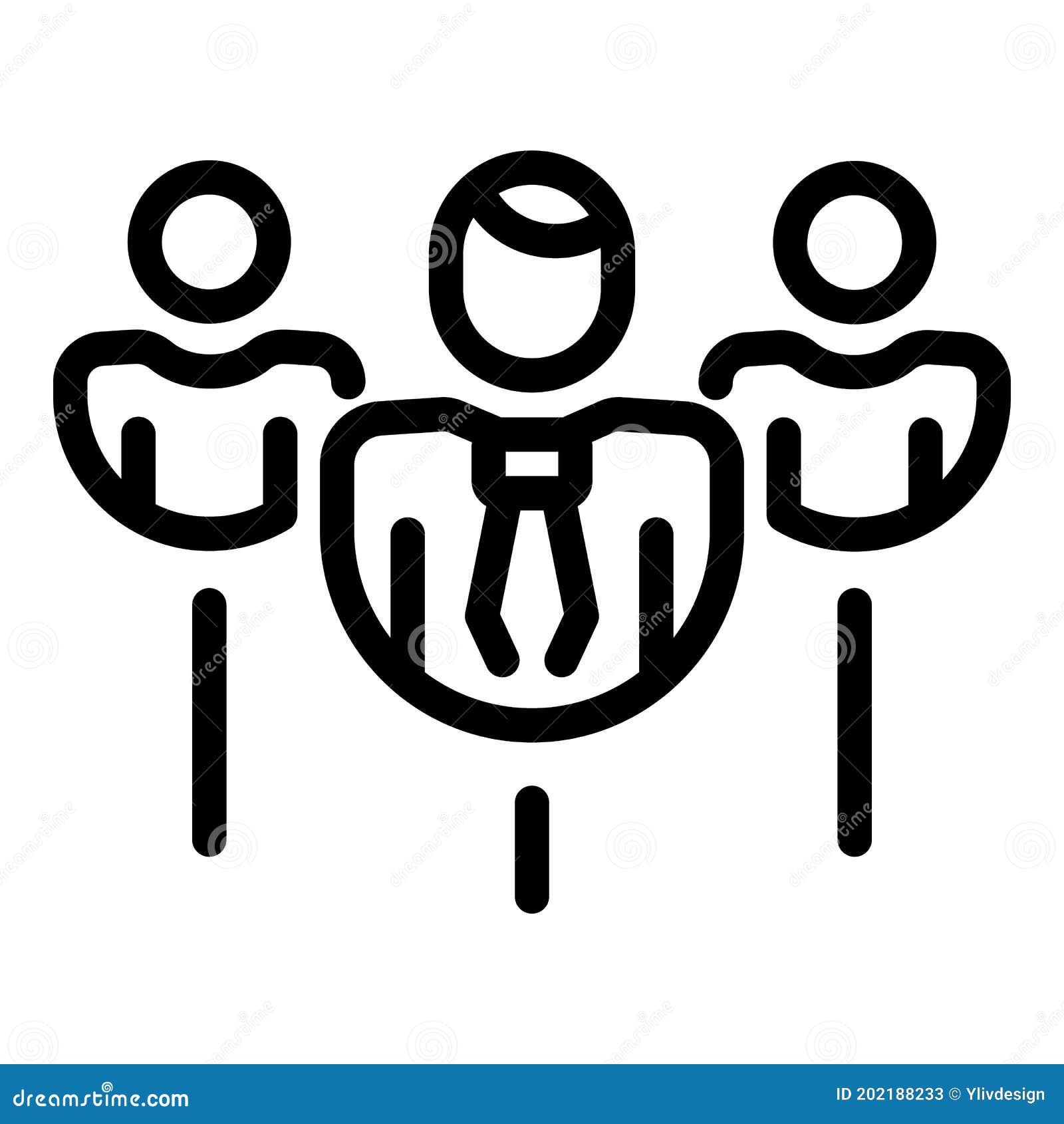 Board Members Icon, Outline Style Stock Vector - Illustration of ...