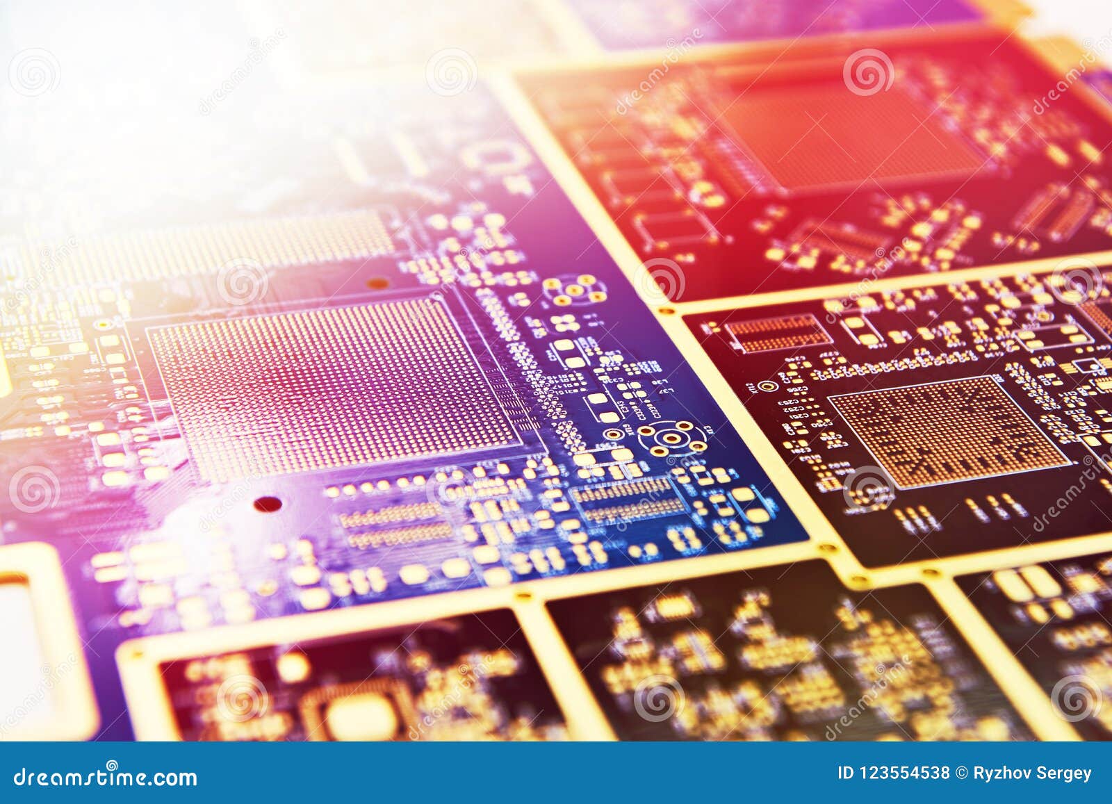 Board for Microcircuits and Electronic Components Stock Photo - Image ...
