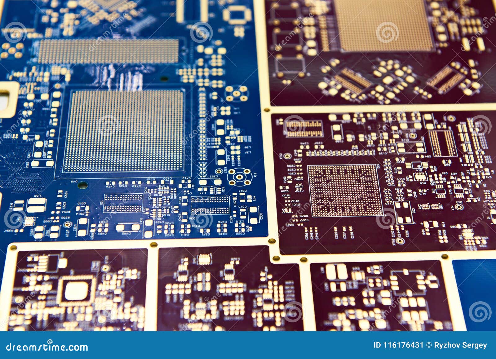 Board for Microcircuits and Electronic Components Stock Image - Image ...