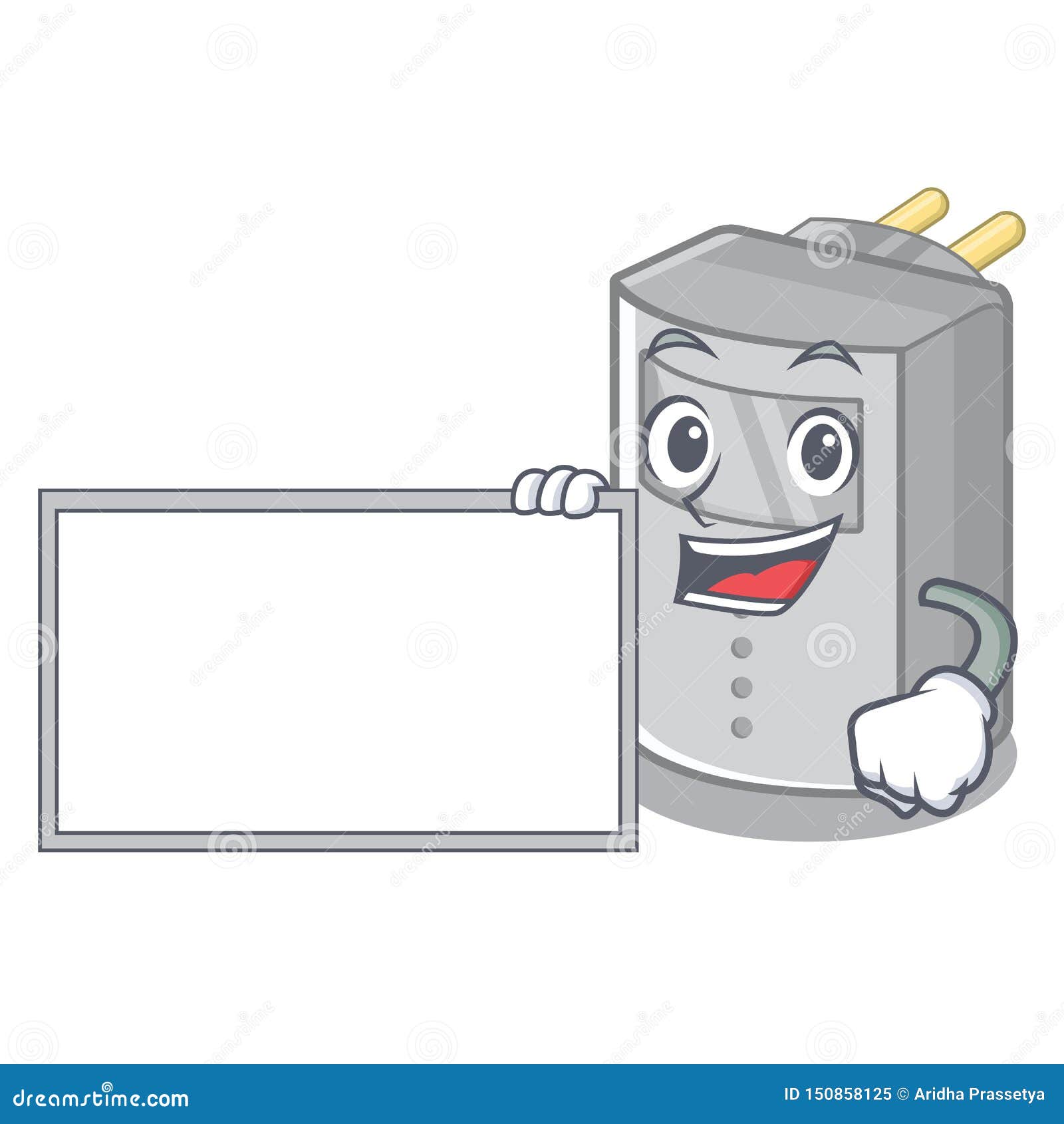 With Board Motion Sensor Attached To Cartoon Wall Stock Vector ...