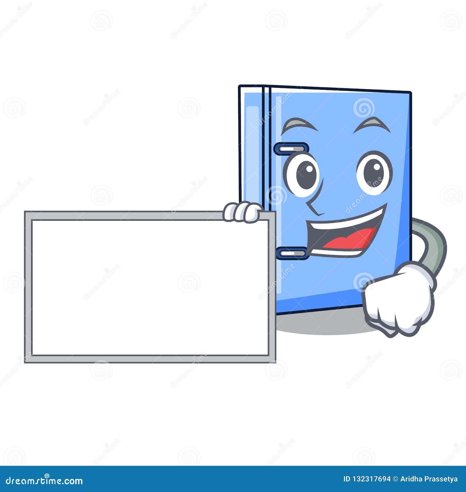 With Board Office Binder with on Metal Cartoon Stock Vector ...