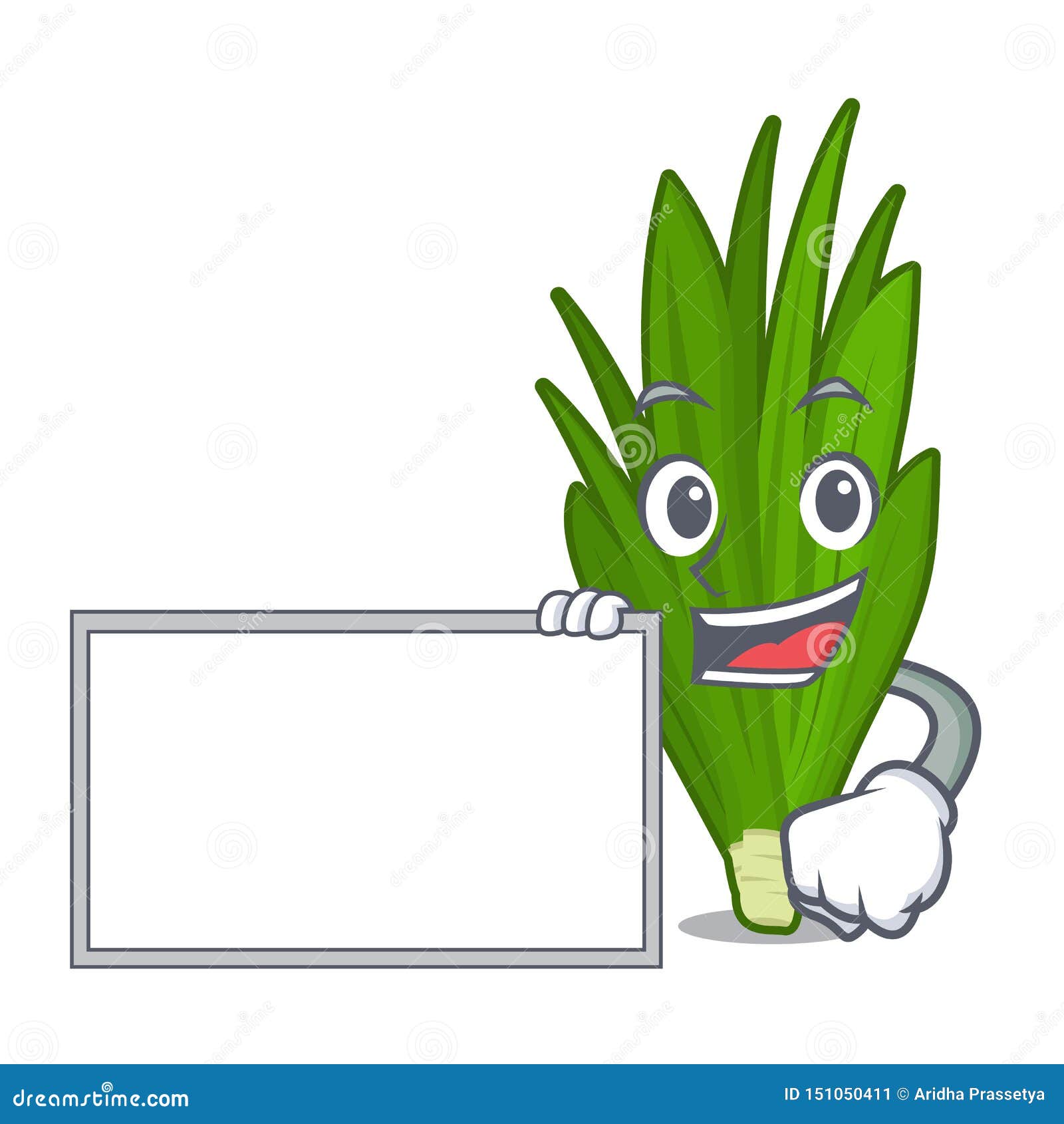 Up Board Pandan Leaves Isolated In The Cartoon Vector Illustration ...