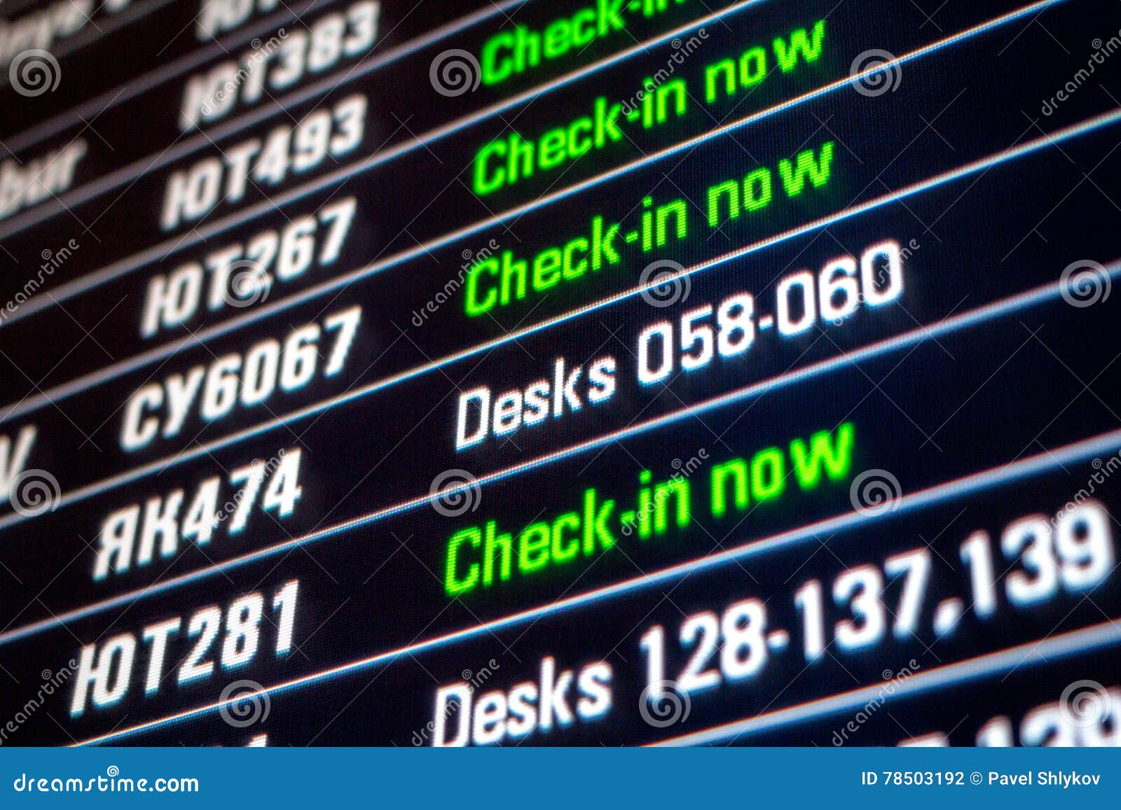 Board Panel with All Check-in Flights Stock Photo - Image of ...