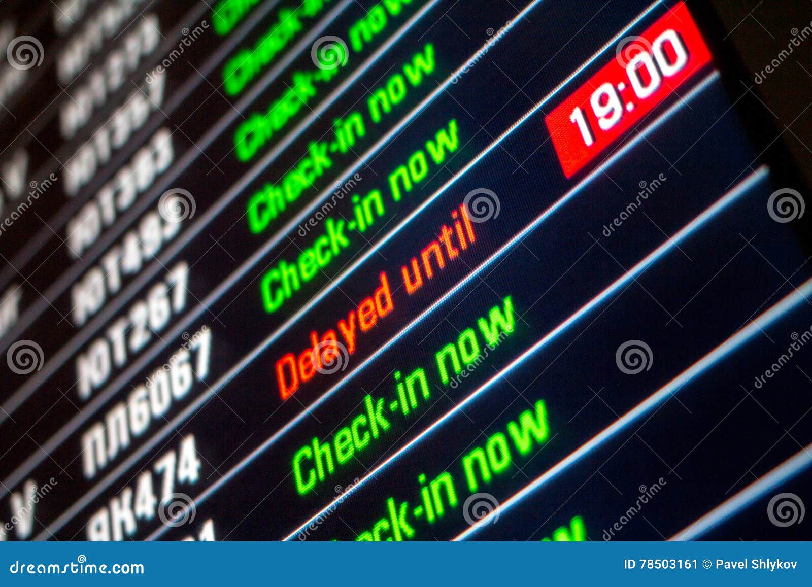Board Panel with Flight Delayed Stock Image - Image of landing, luggage ...