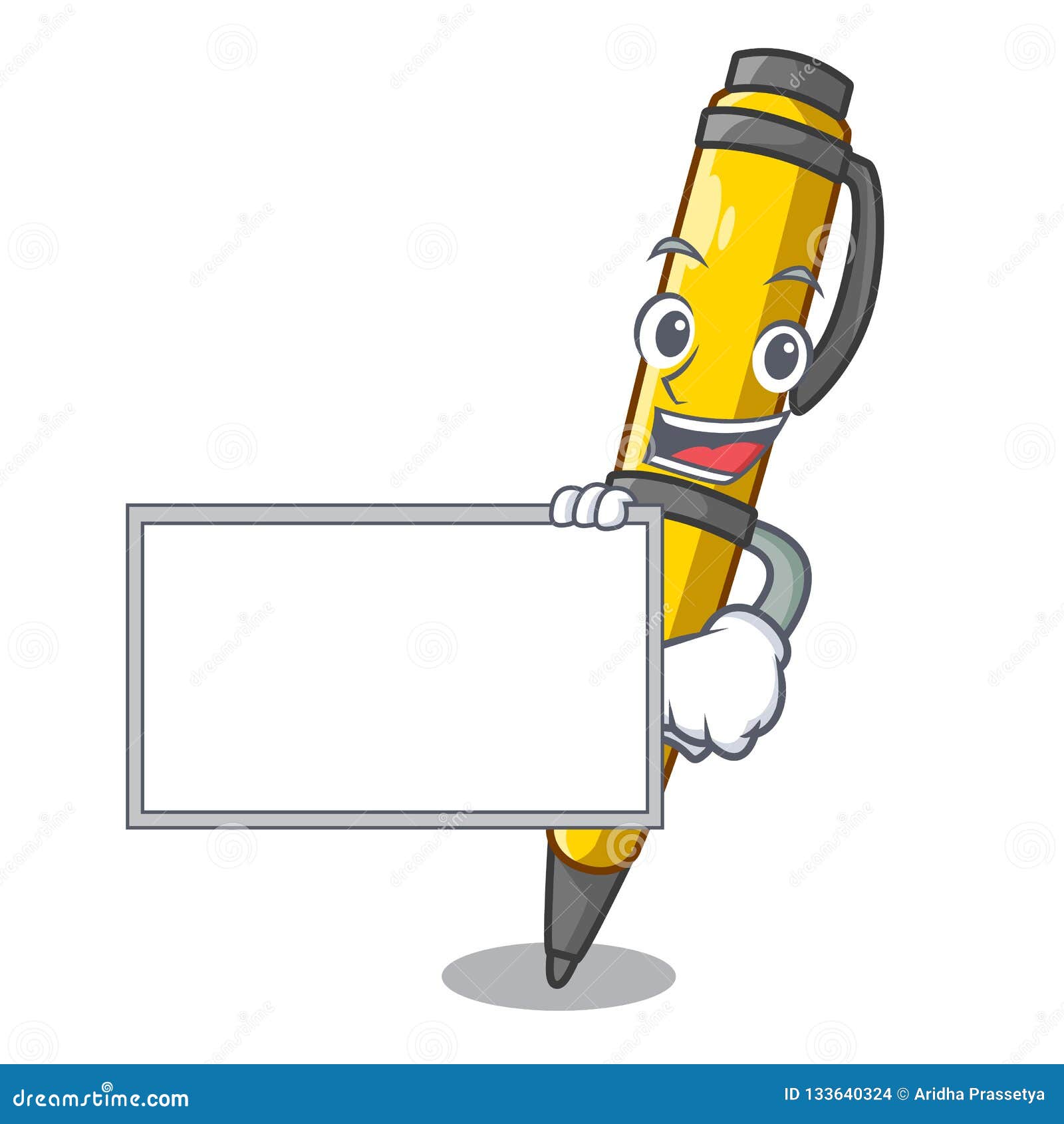 With Board Pen Shape that on a Cartoon Stock Vector - Illustration of ...