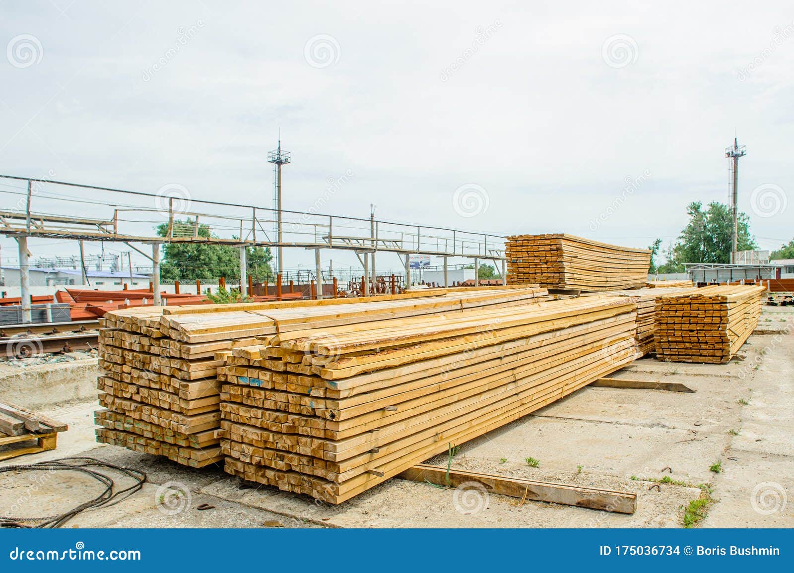Board Pine Stack Building Materials High Parallel Folded Dry Building ...