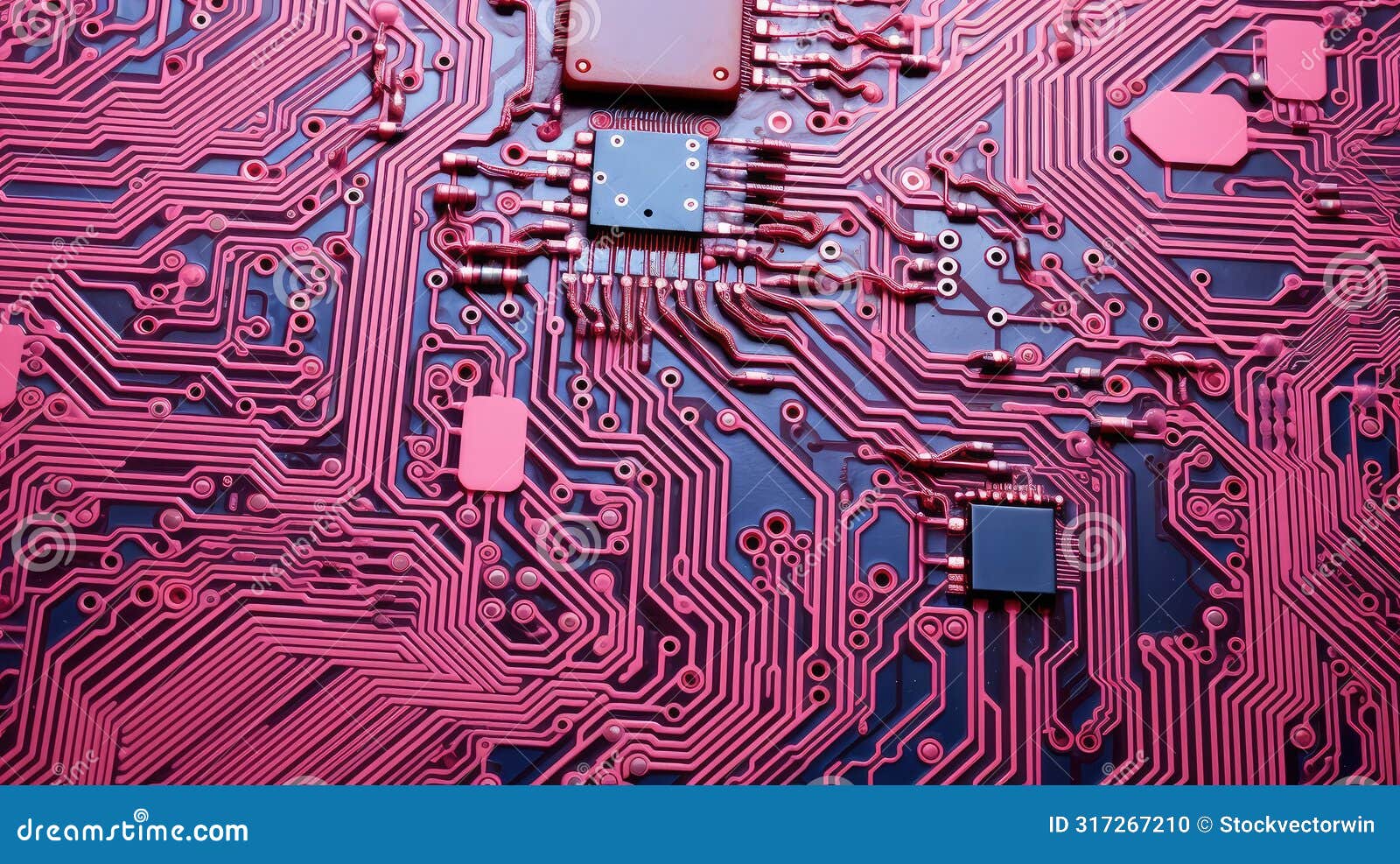 Board pink circuit stock illustration. Illustration of creativity ...