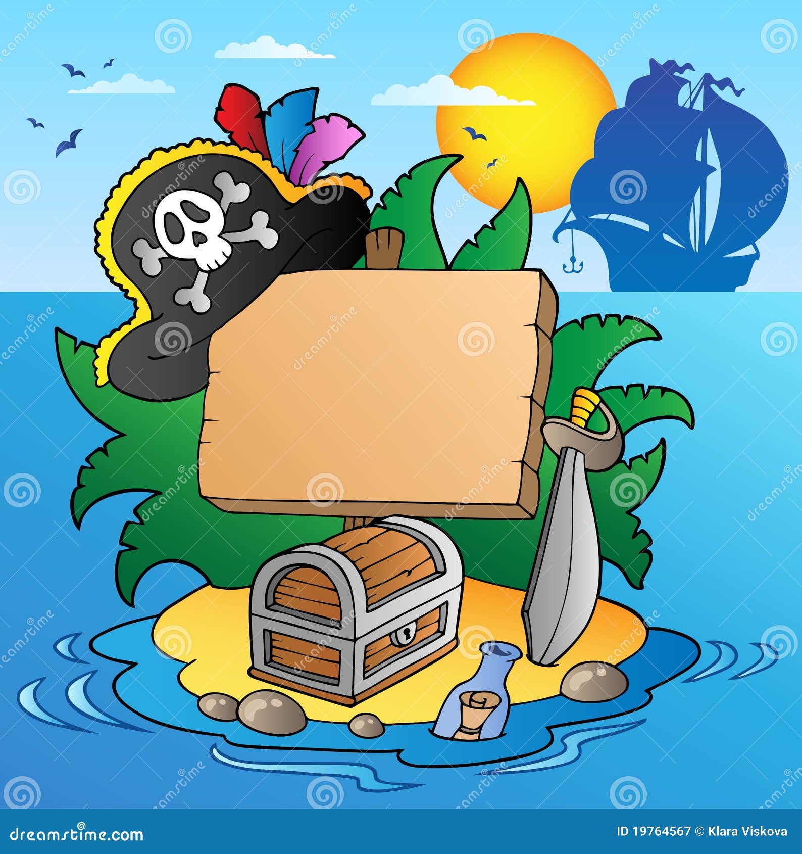 Pirate Island Map Royalty-Free Stock Photo | CartoonDealer.com #81400983