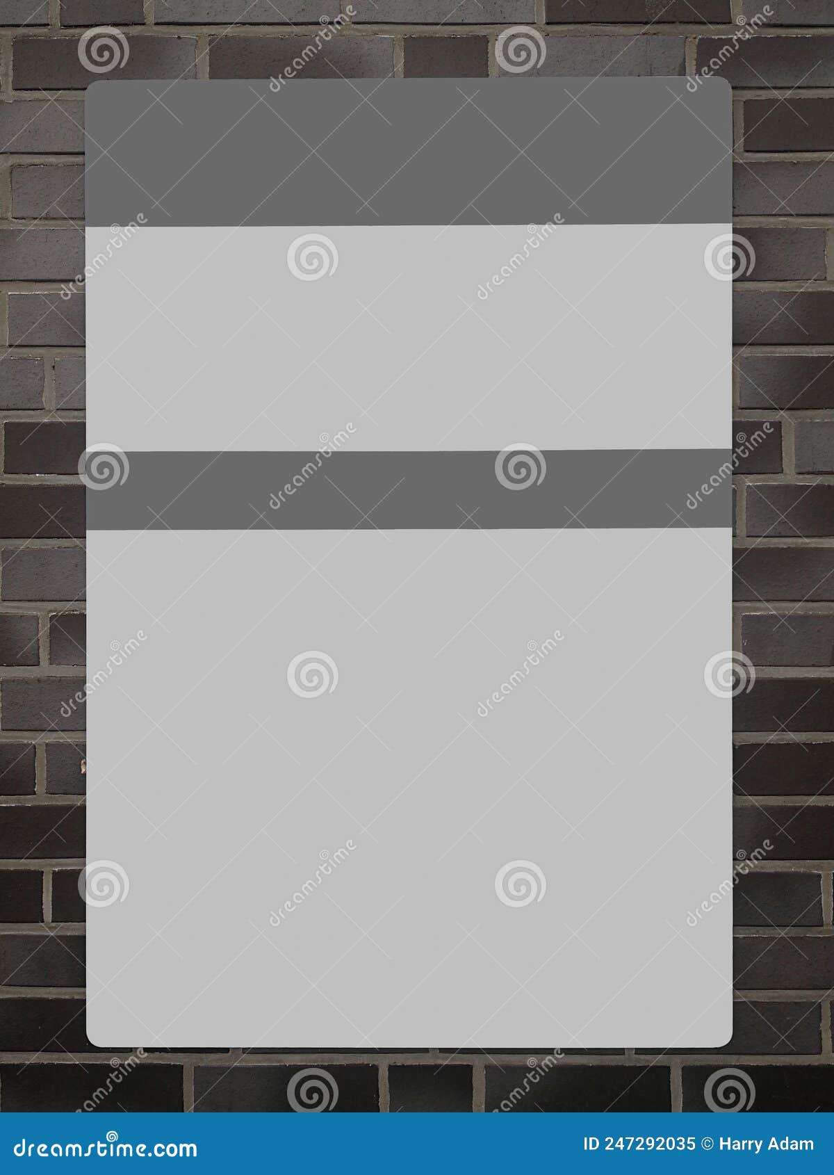 Board, Poster on a House Wall for Own Text Stock Image - Image of ...