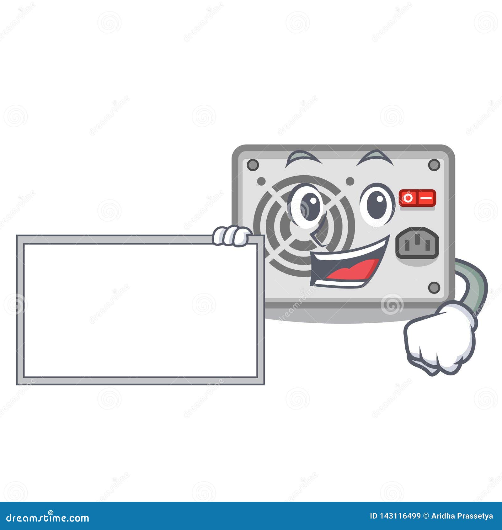 With Board Power Supply Isolated in the Cartoon Stock Vector ...