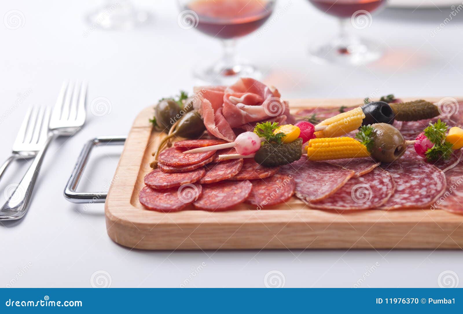 Board at Restaurant with Meat and Sausage Stock Photo - Image of boiled ...