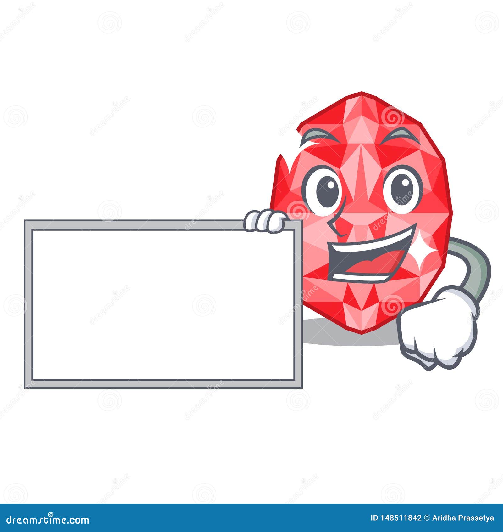 With Board Ruby Gems in a Cartoon Box Stock Vector - Illustration of ...