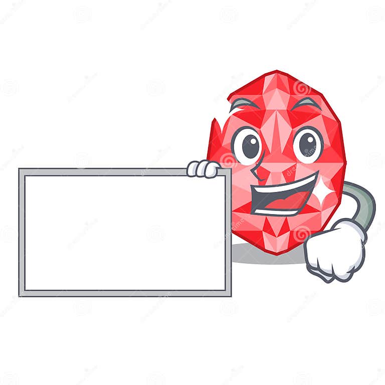 With Board Ruby Gems in a Cartoon Box Stock Vector - Illustration of ...