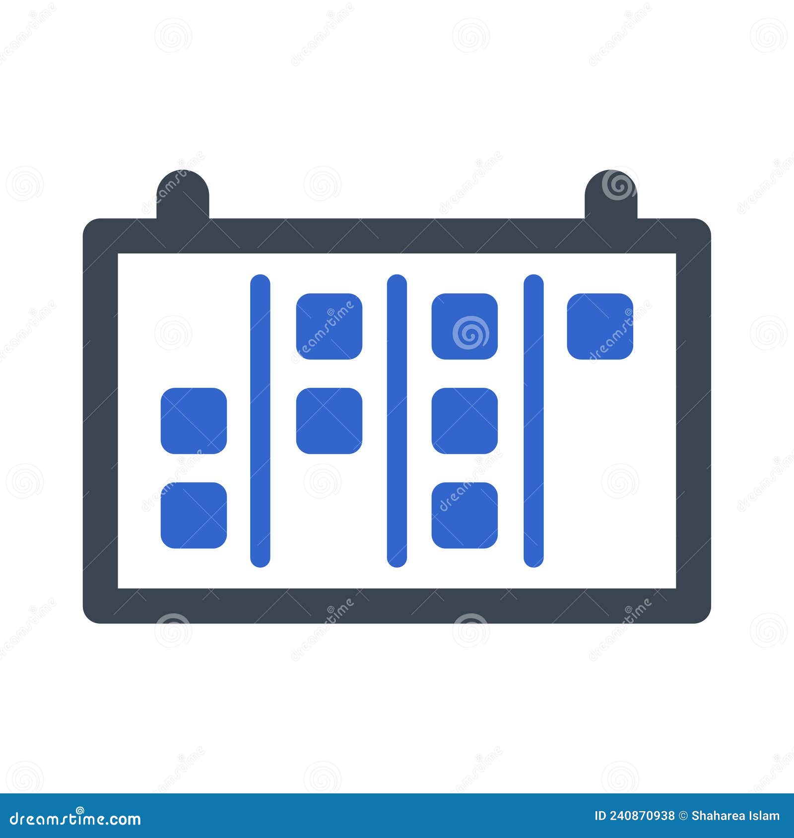 Board scrum icon stock vector. Illustration of icon - 240870938