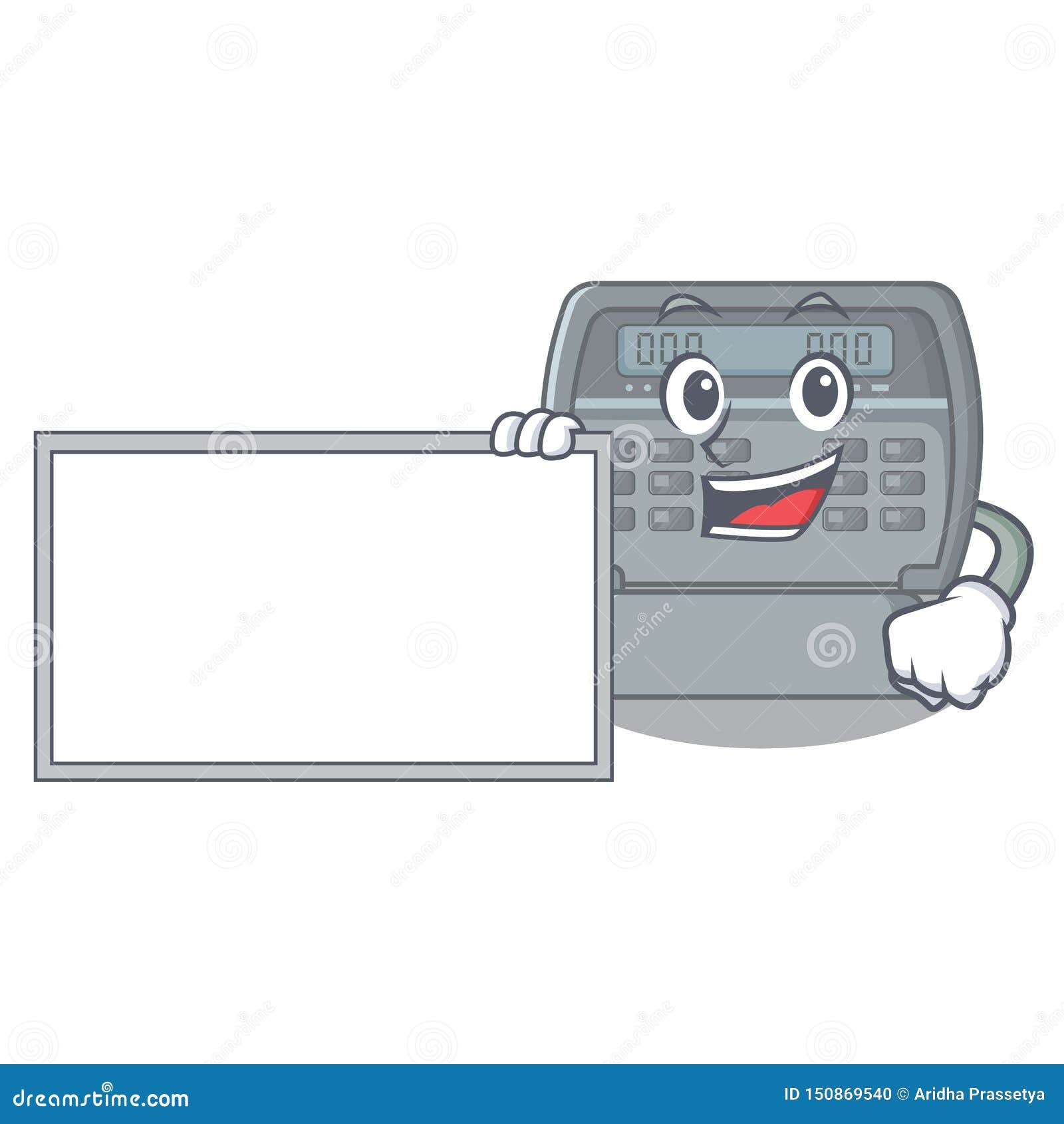 With Board Security Alarm Isolated in the Cartoon Stock Vector ...