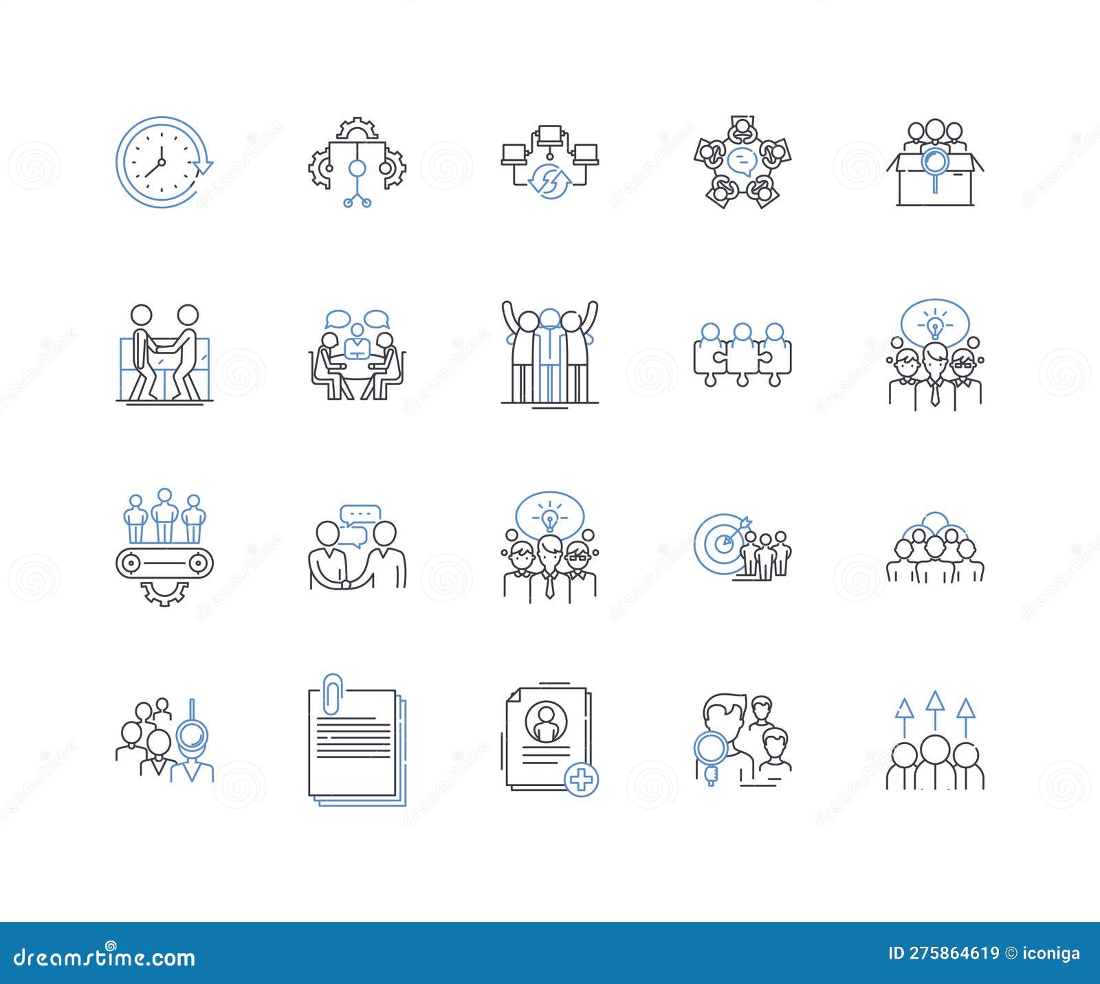 Board Session Line Icons Collection. Planning, Strategy, Analysis ...