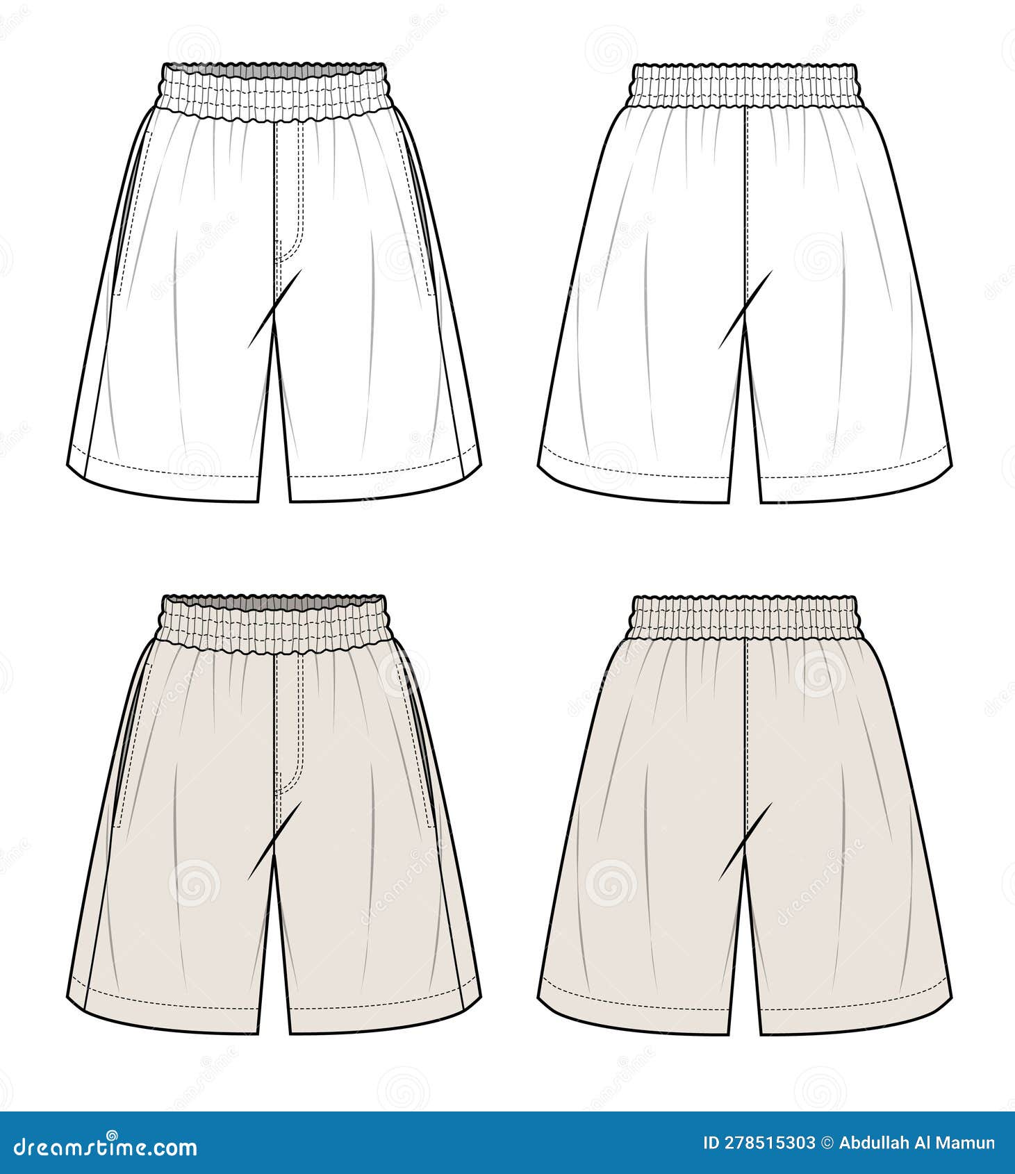 Board Shorts Design Concept Vector Template, Swim Shorts Concept With ...